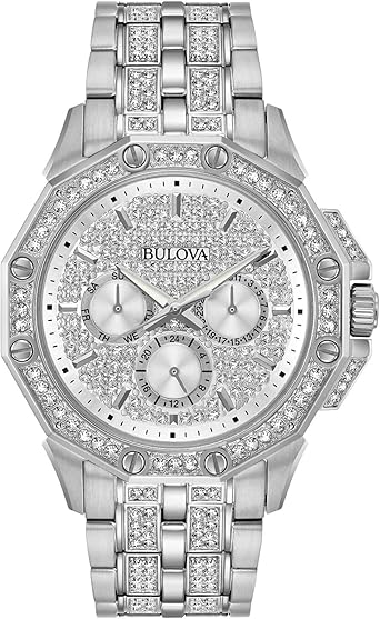 Amazon.com: BULOVA Men's Stainless Steel Analog-Quartz Dress Watch with ...