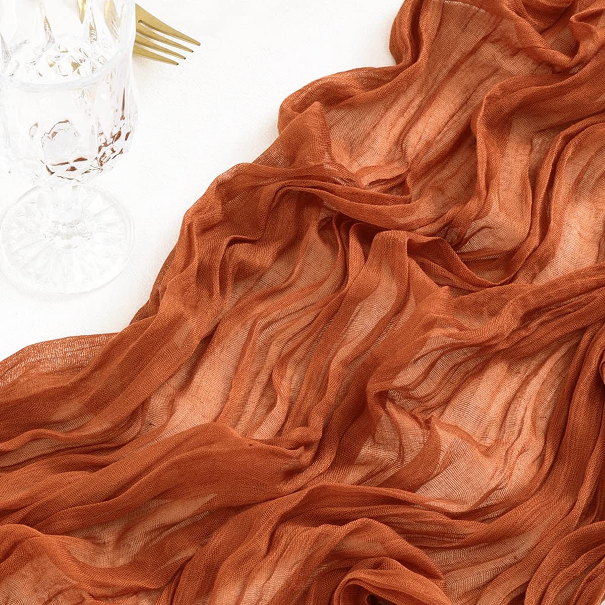 Snapklik.com : Cheesecloth Table Runner 14ft Gauze Boho Rustic ...