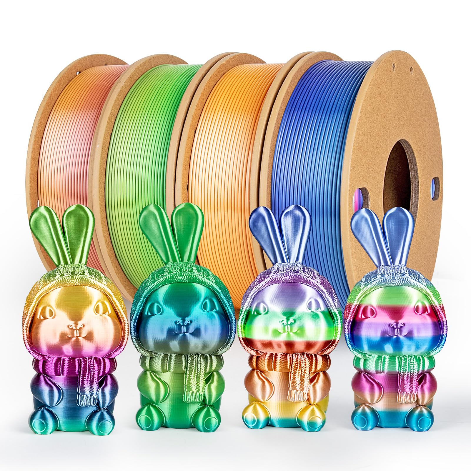 Amazon.com: 3Dgenius Silk Rainbow PLA Filament 1.75mm Silk PLA 3D ...