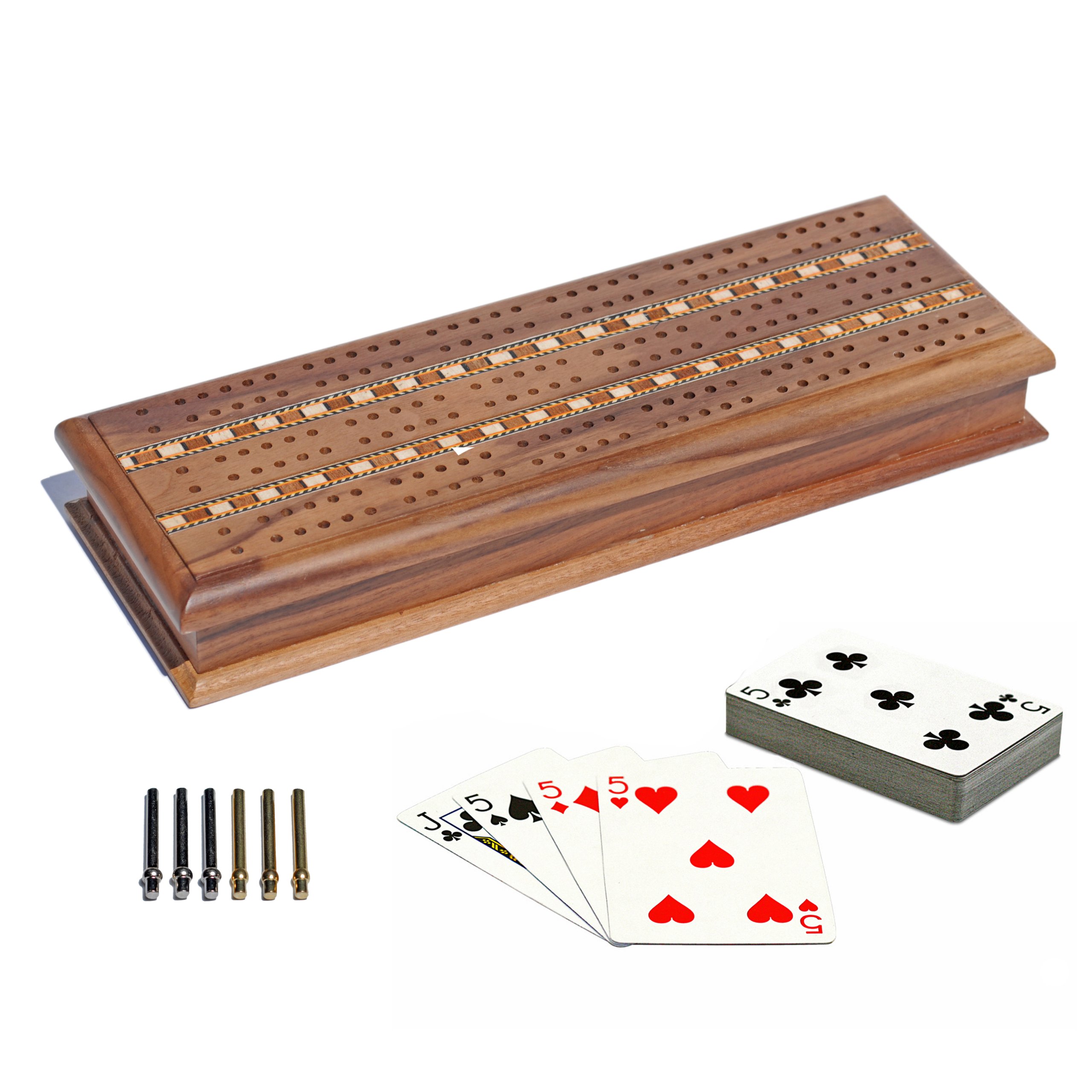 Cribbage Board / Wood Cribbage Board / Mixed Wood Cribbage Board ...