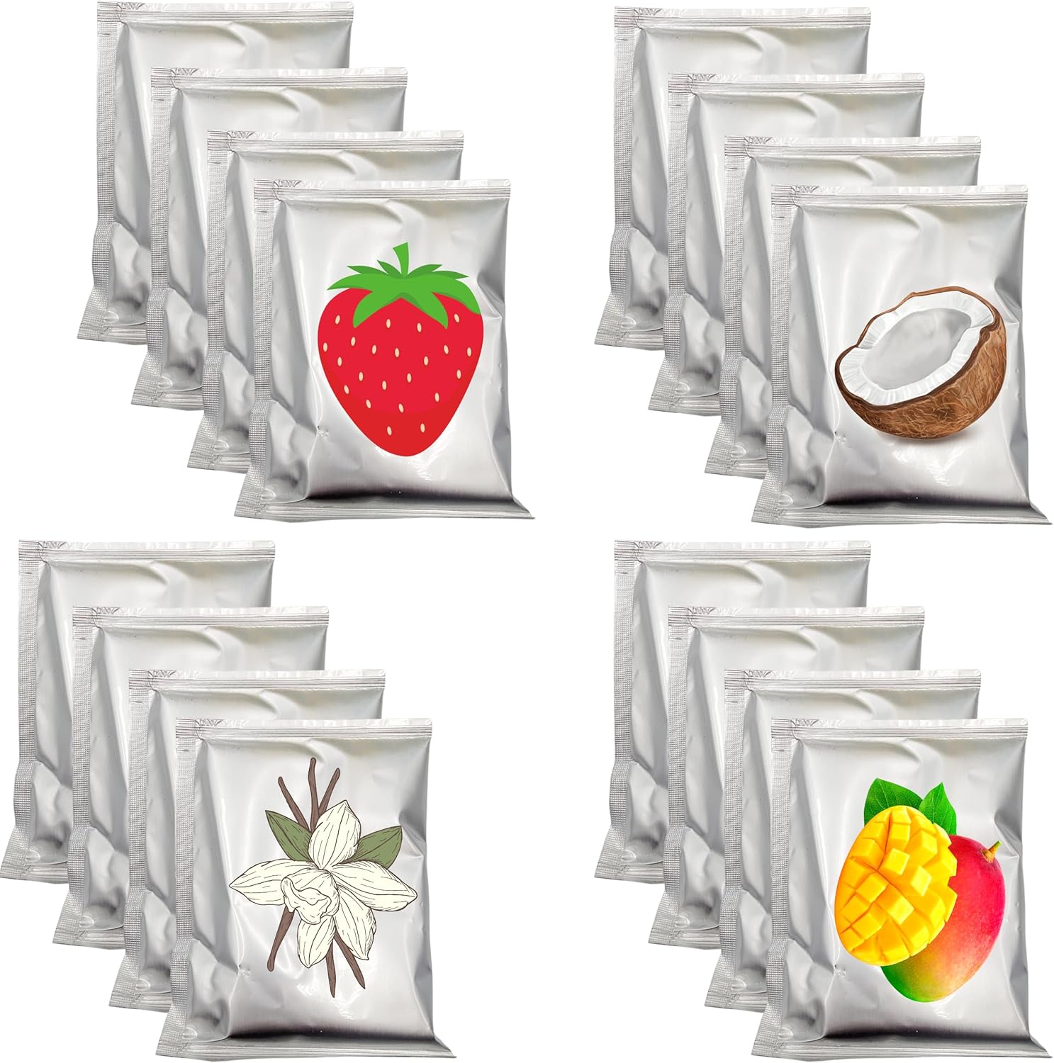 Assorted Flavour Milkshake Powder Packets - 16 Individual Servings Of 3 ...