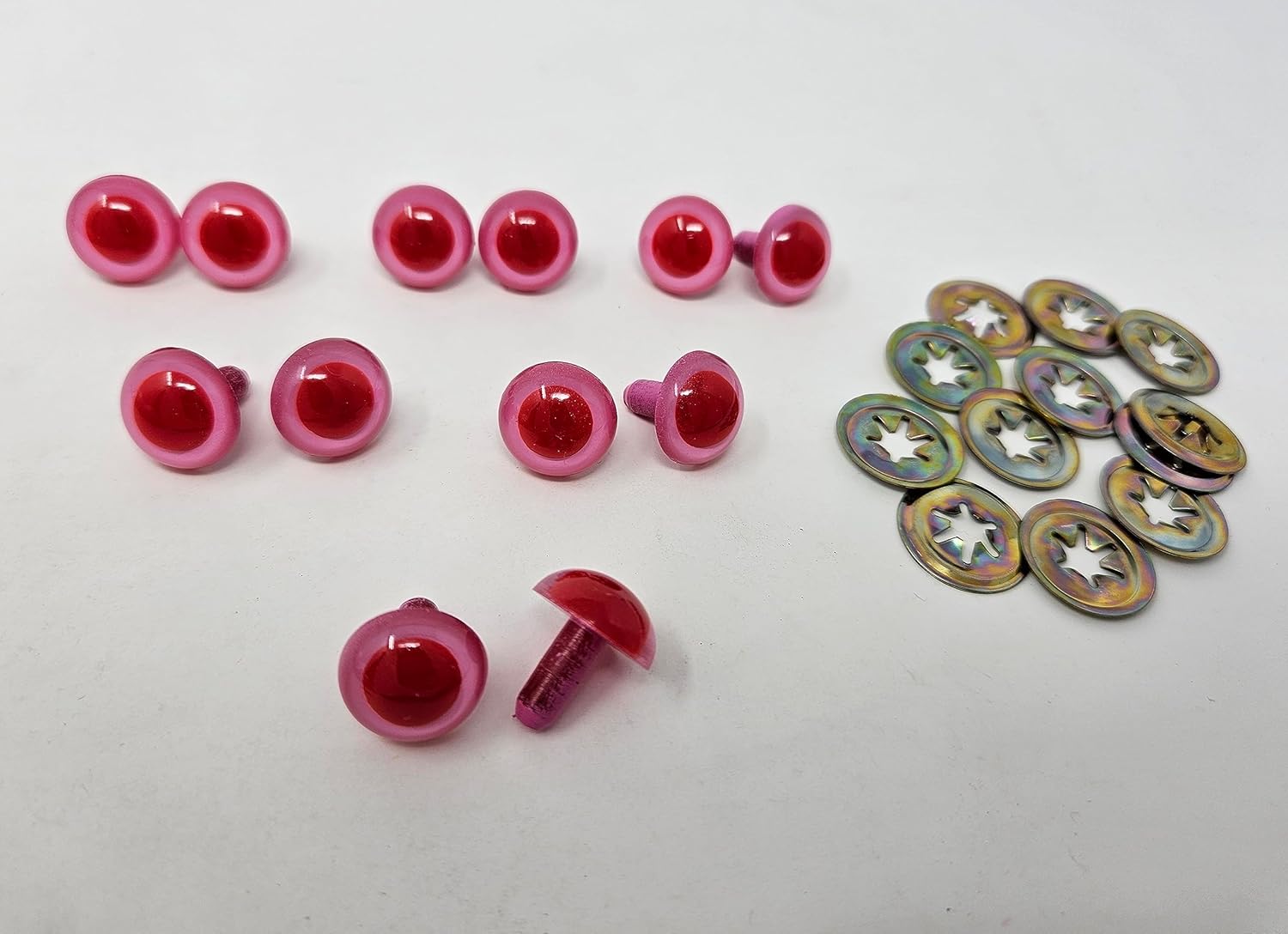 Amazon.com: Pair of Zim's 15mm Red Pink Albino Plastic Bunny Rabbit ...
