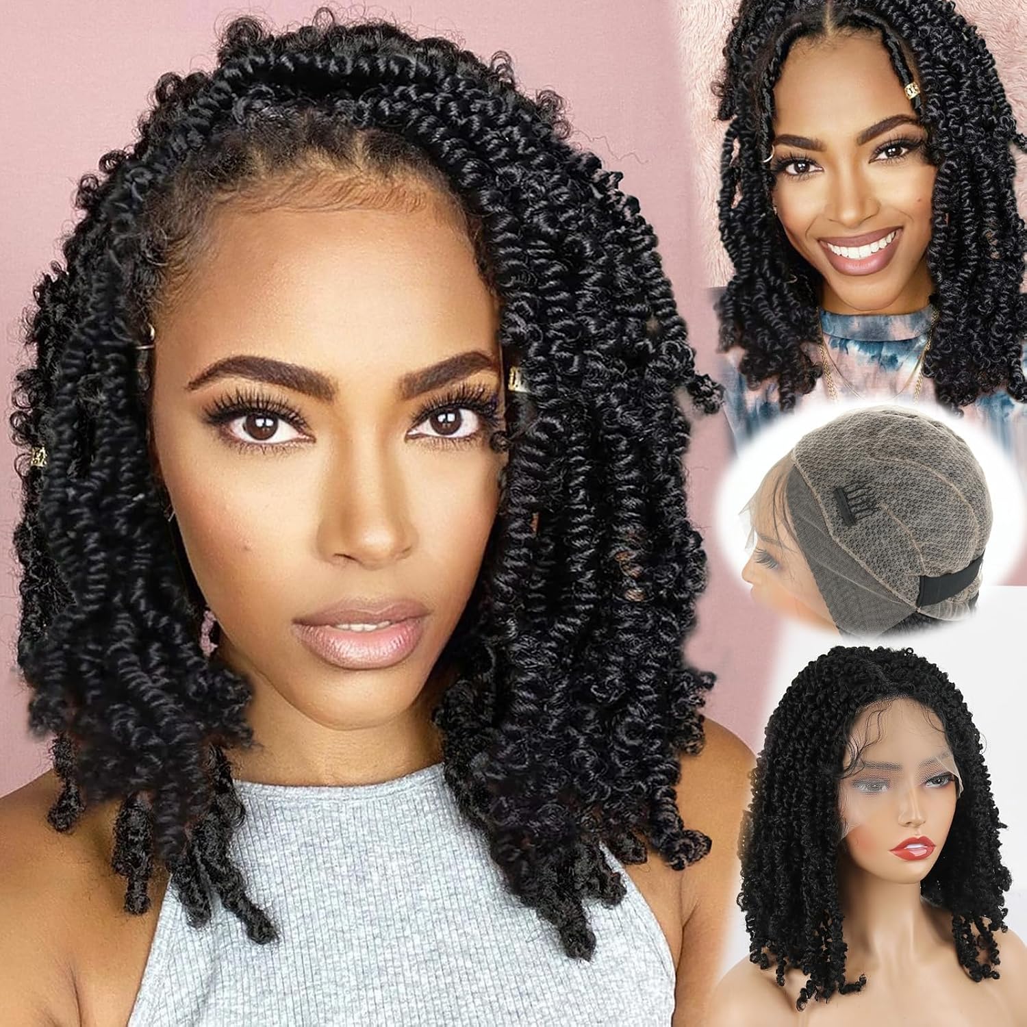 Amazon.com : Aisaide Passion Twist Wear and Go Glueless Wig Short ...