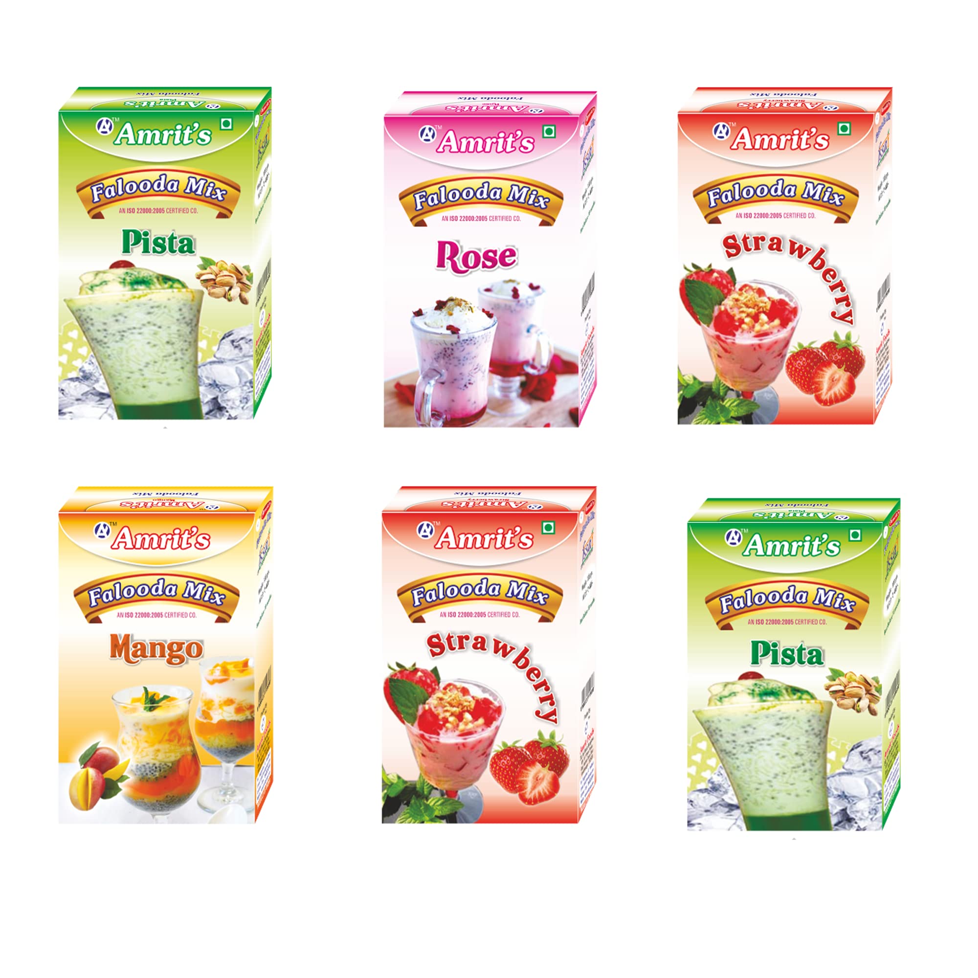Buy Amrit’s Combo of Instant Falooda Mix Powder – 100 Grams of Each ...
