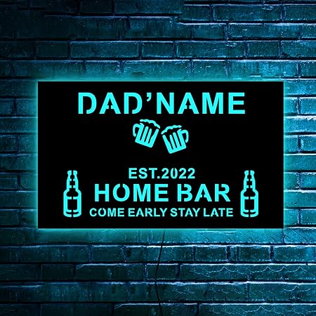Amazon.com : Custom Bar Led Sign, Personalized Bar Signs Neon, Bar ...
