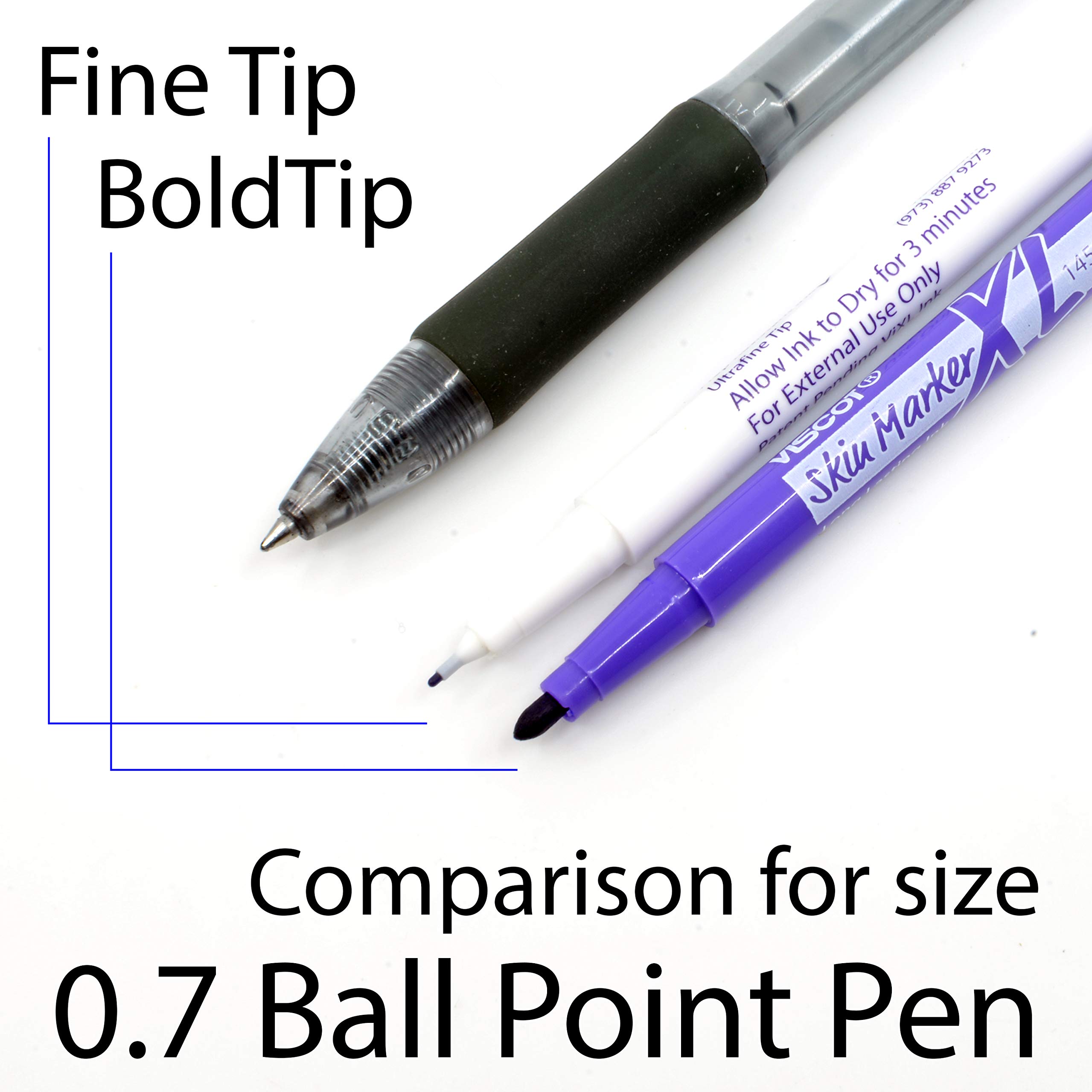 Buy Viscot 1450-5 Mini XL Prep Resistant Ink Markers- 5 Count- Surgical ...