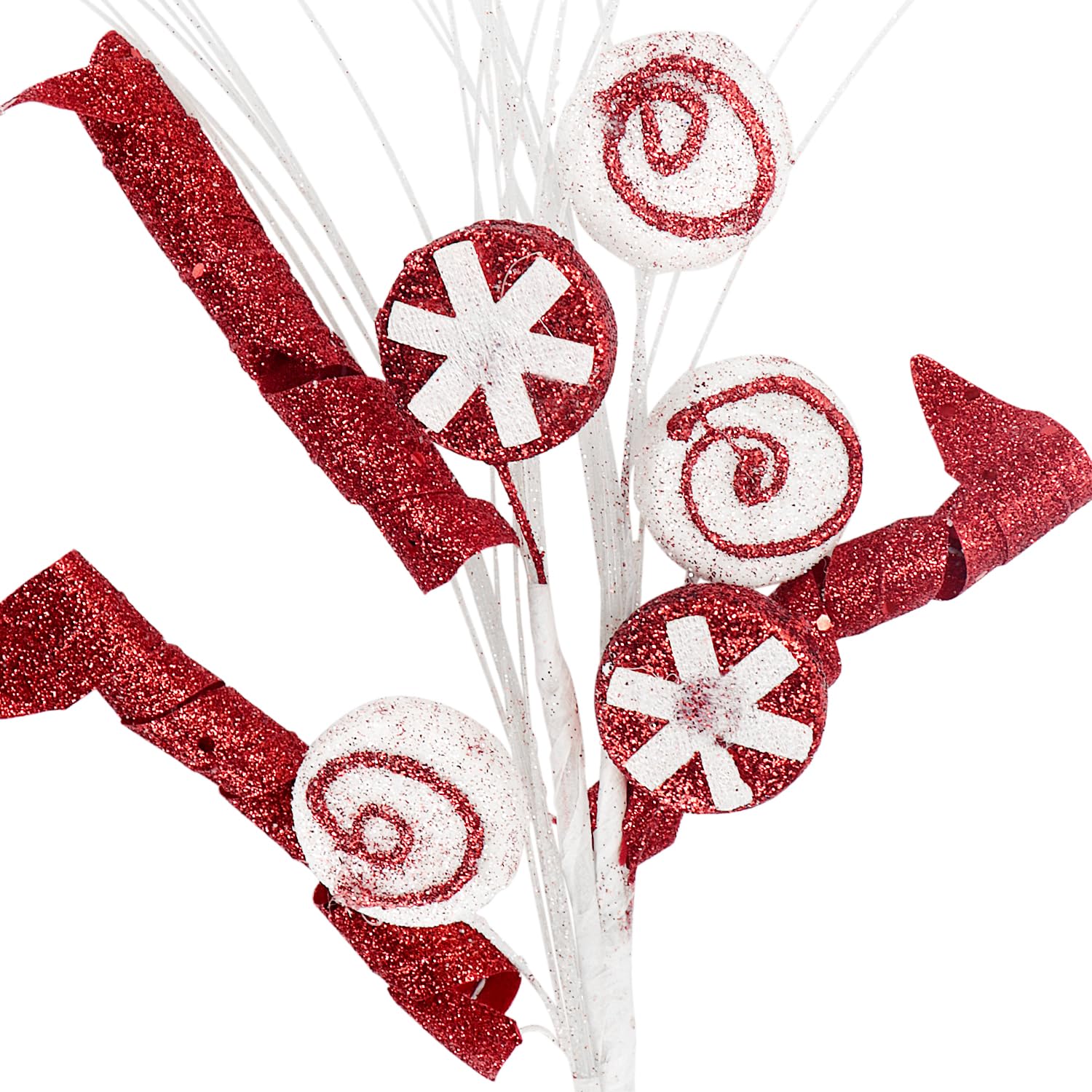 Candy Cane Spiral Assorted Candy Cane Lollipop Pick Red & White