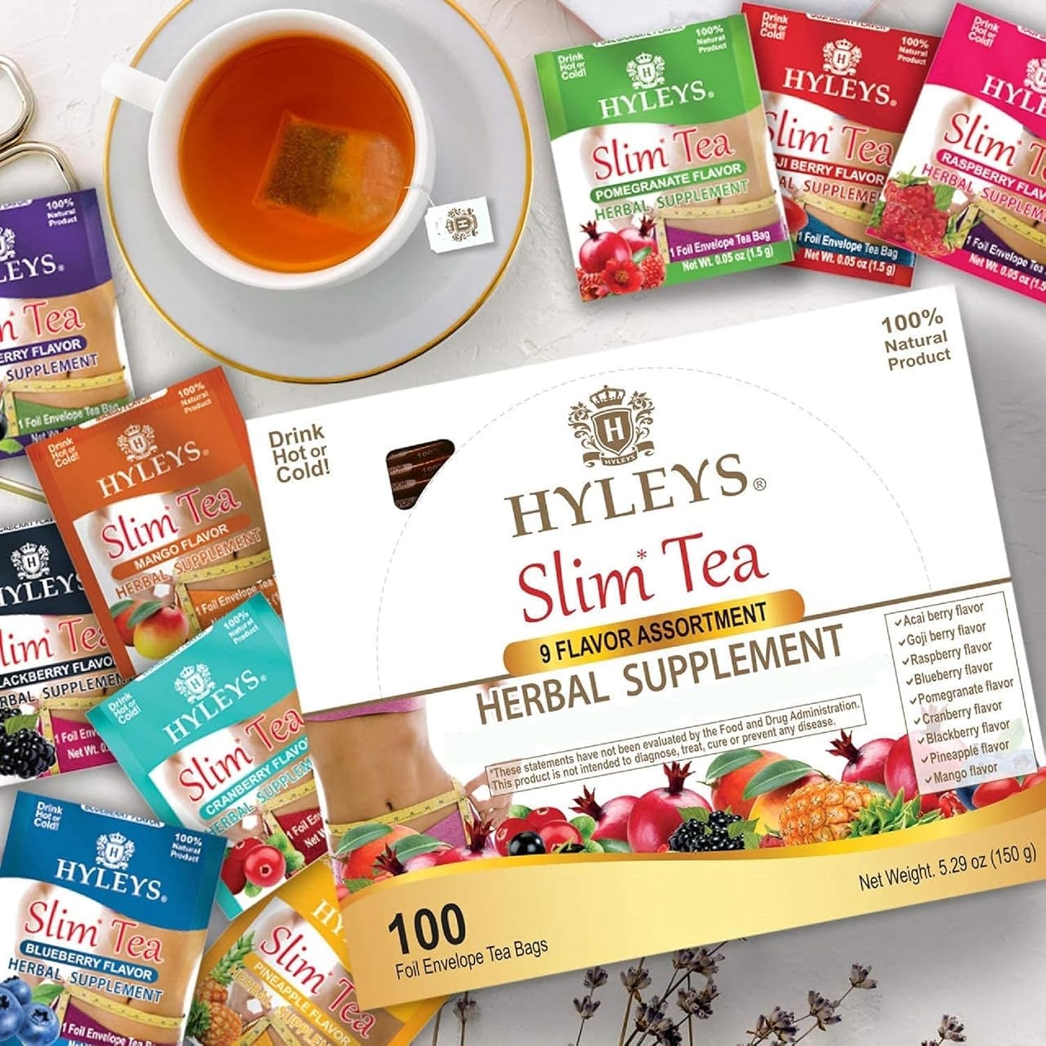 Snapklik.com : Hyleys Slim Tea Variety Pack Bundle 9 Flavor Assortment