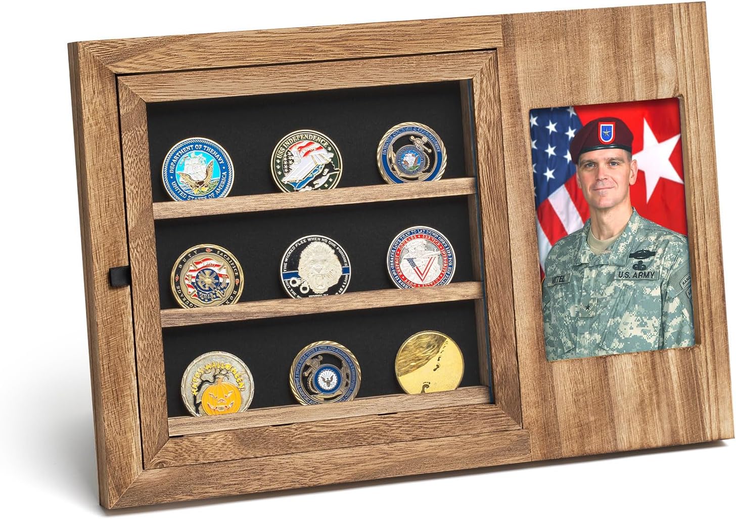 Amazon.com: Coin Rack,Challenge Coins Display Case Stand Shelves Wooden ...