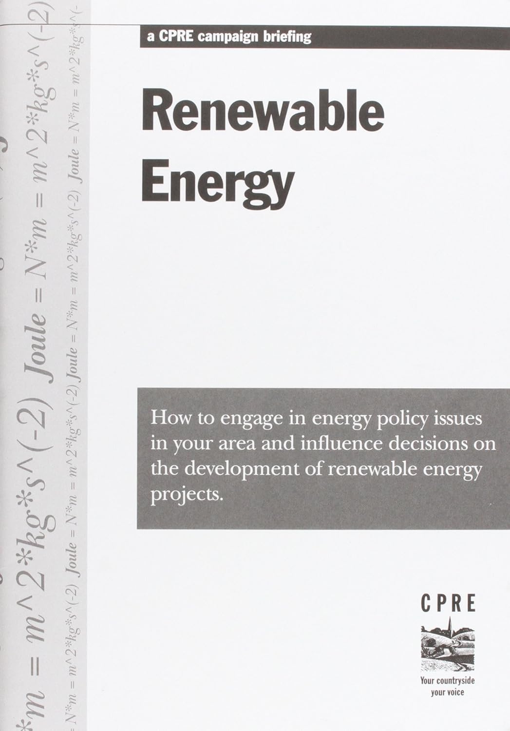 Renewable Energy: A CPRE Campaign Briefing: Council for the Protection ...