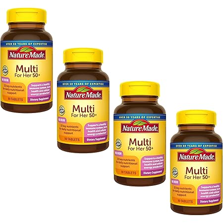 Amazon.com: Nature Made Multi for Her 50+, Tablets, 90 Count : Health ...
