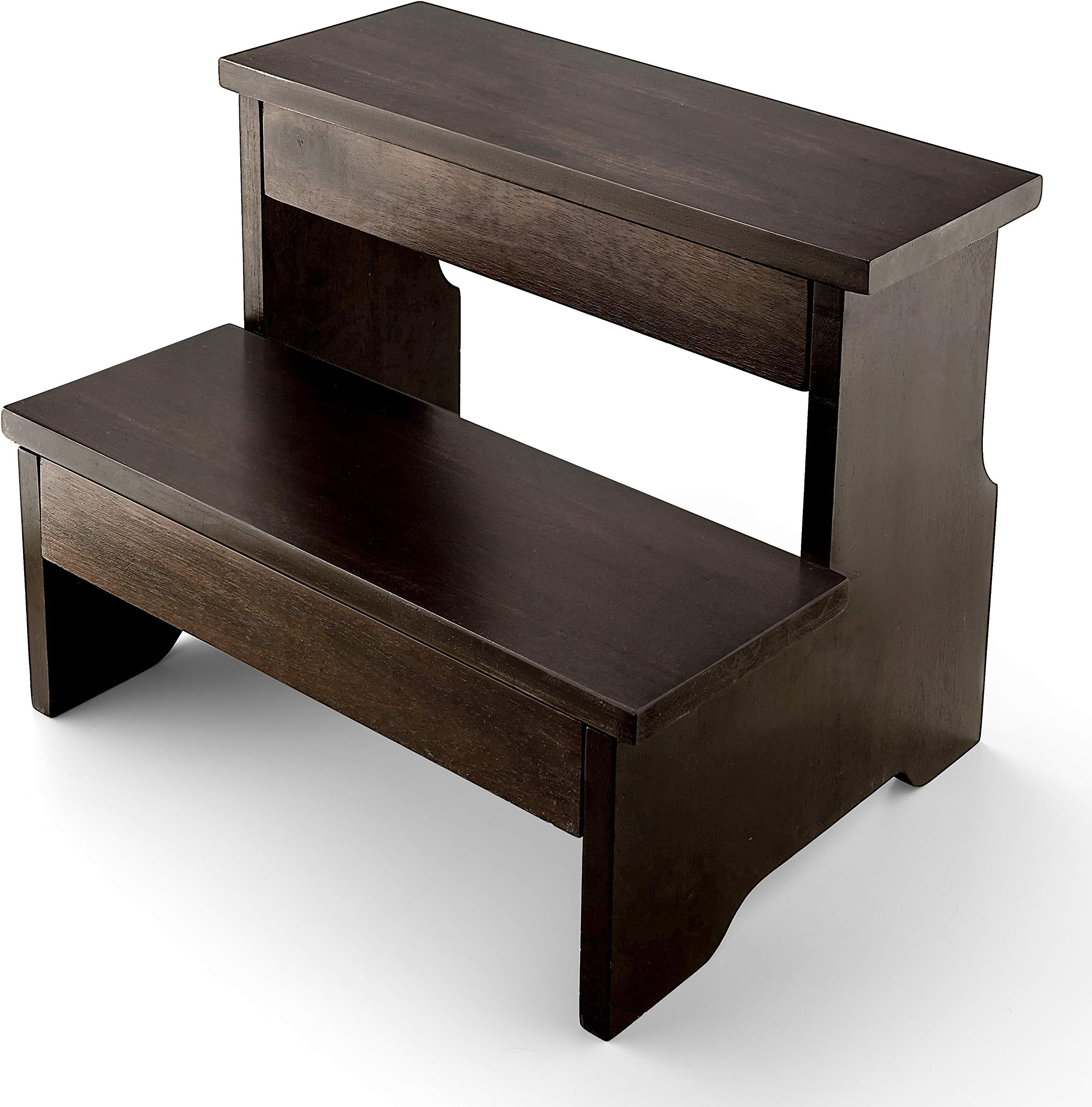 Amazon.com: FANATU Wooden Two Step Stool - Heavy Duty 2 Step Stool for ...