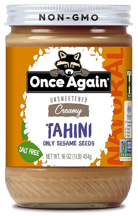 Amazon.com : Once Again Organic Tahini, Single Ingredient - Vegan, Non ...