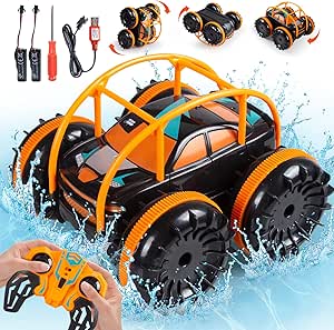 Amazon.com: aruemp Toys Amphibious Remote Control Car, 360° Flip & Rotation RC Stunt Car with ...