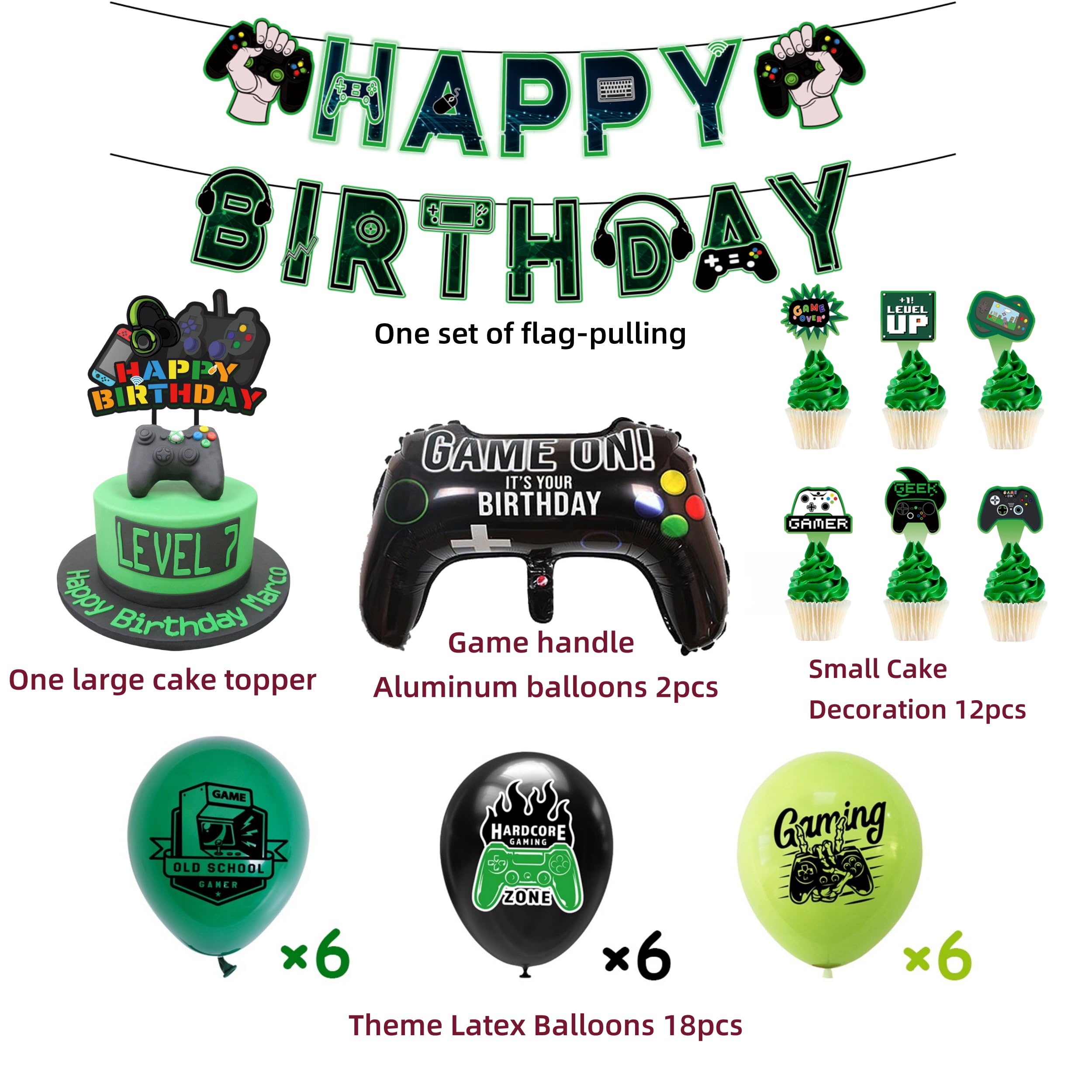 Snapklik.com : FANBIYA Video Game Console Party Supplies, Boys Game ...