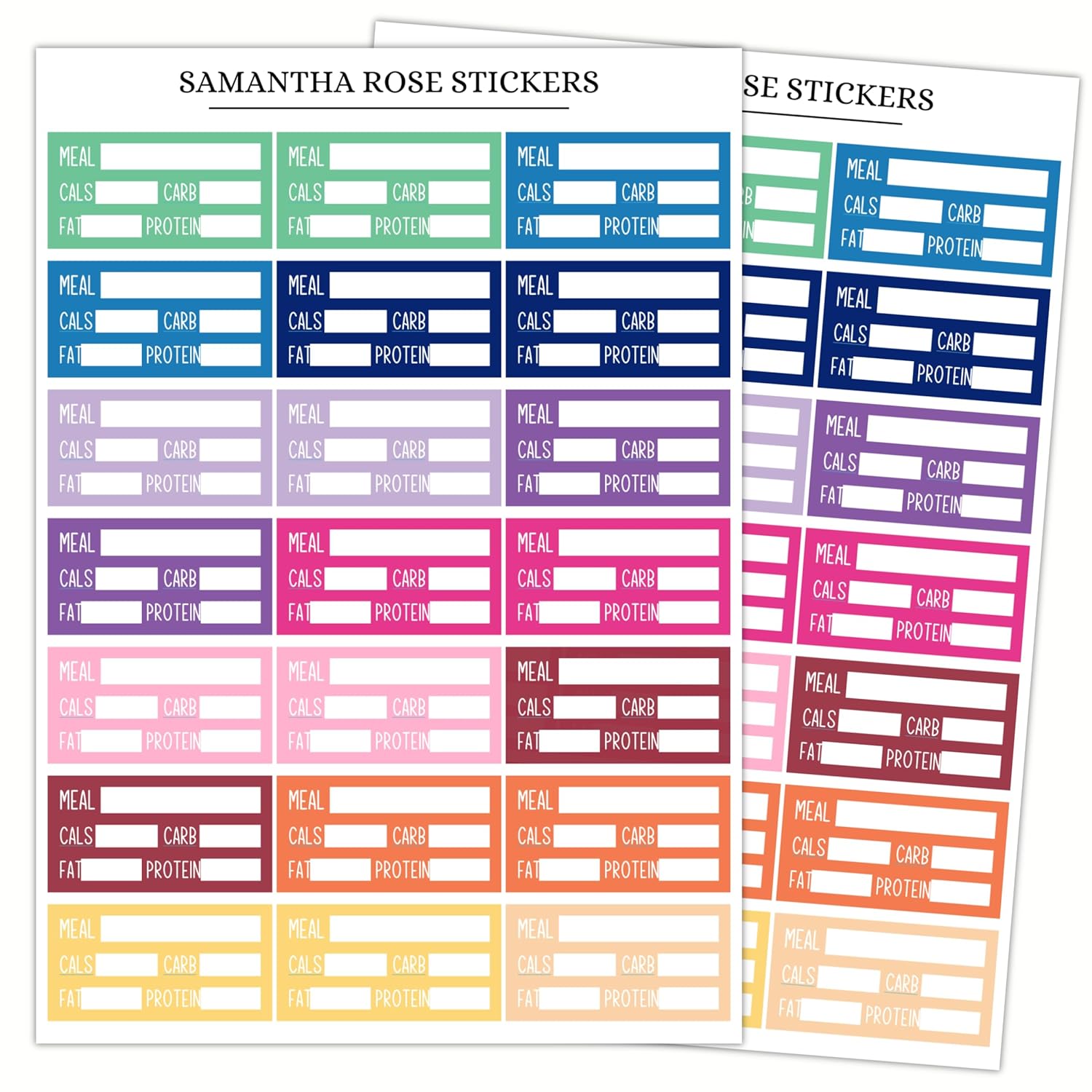 Amazon.com: Colorful Meal Macro Tracking Stickers, Health and Meal ...