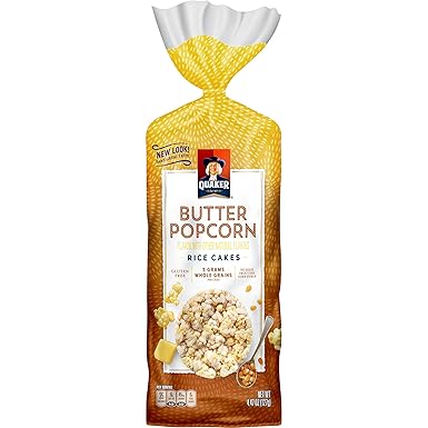 Amazon.com: Quaker Buttered Popcorn Rice Cakes, 4.47 oz : Grocery ...