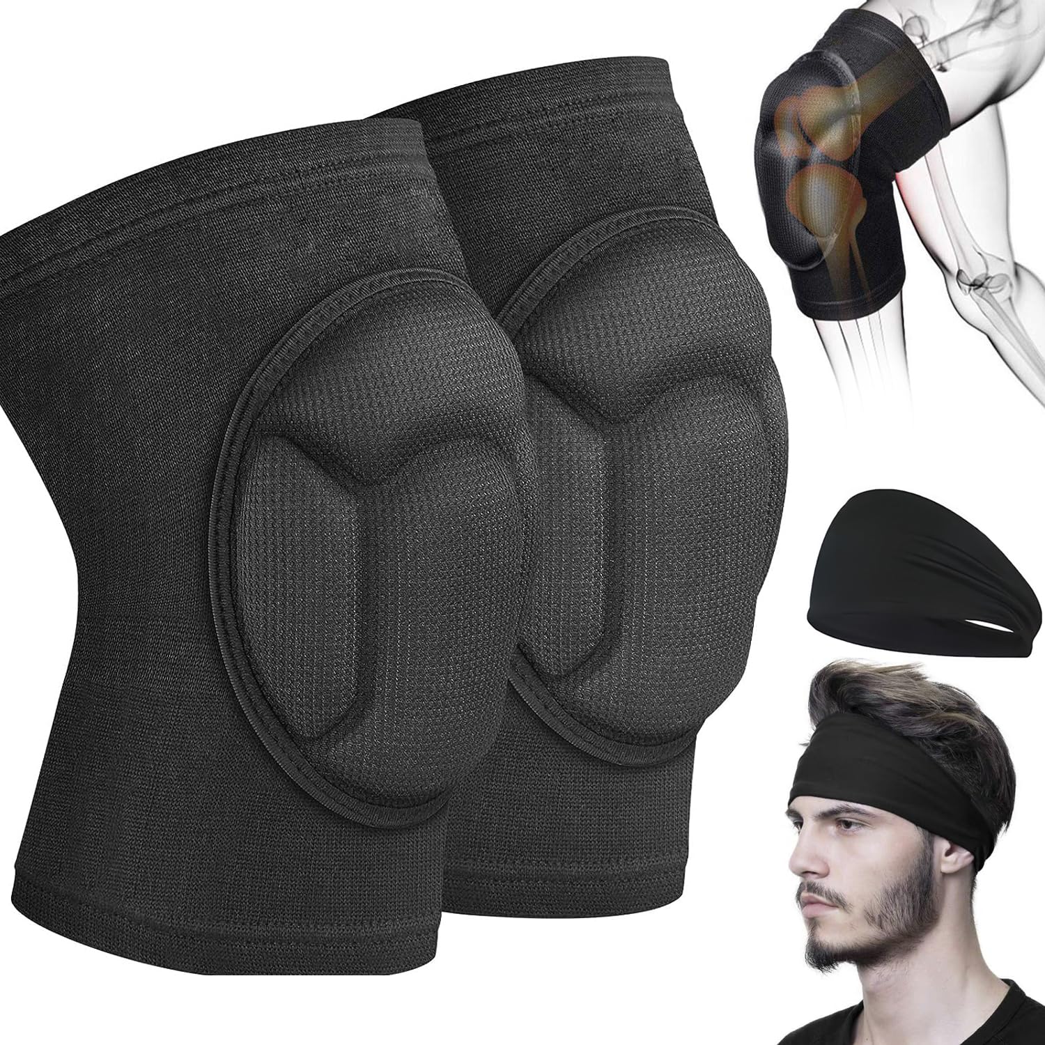 Rodilleras Deportivas con Esponja Gruesa de 2cm, Antideslizantes y ...
