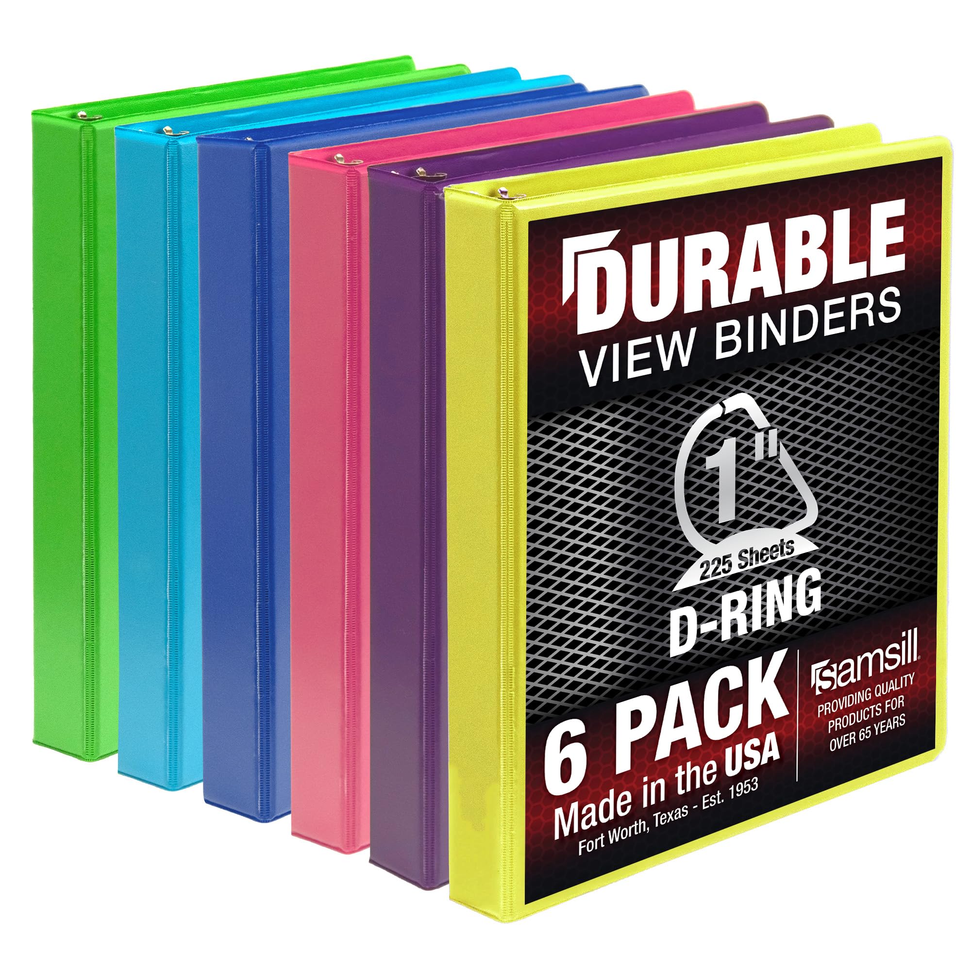 Snapklik.com : Durable 1 Inch Binder, Made In The USA, D Ring Binder ...