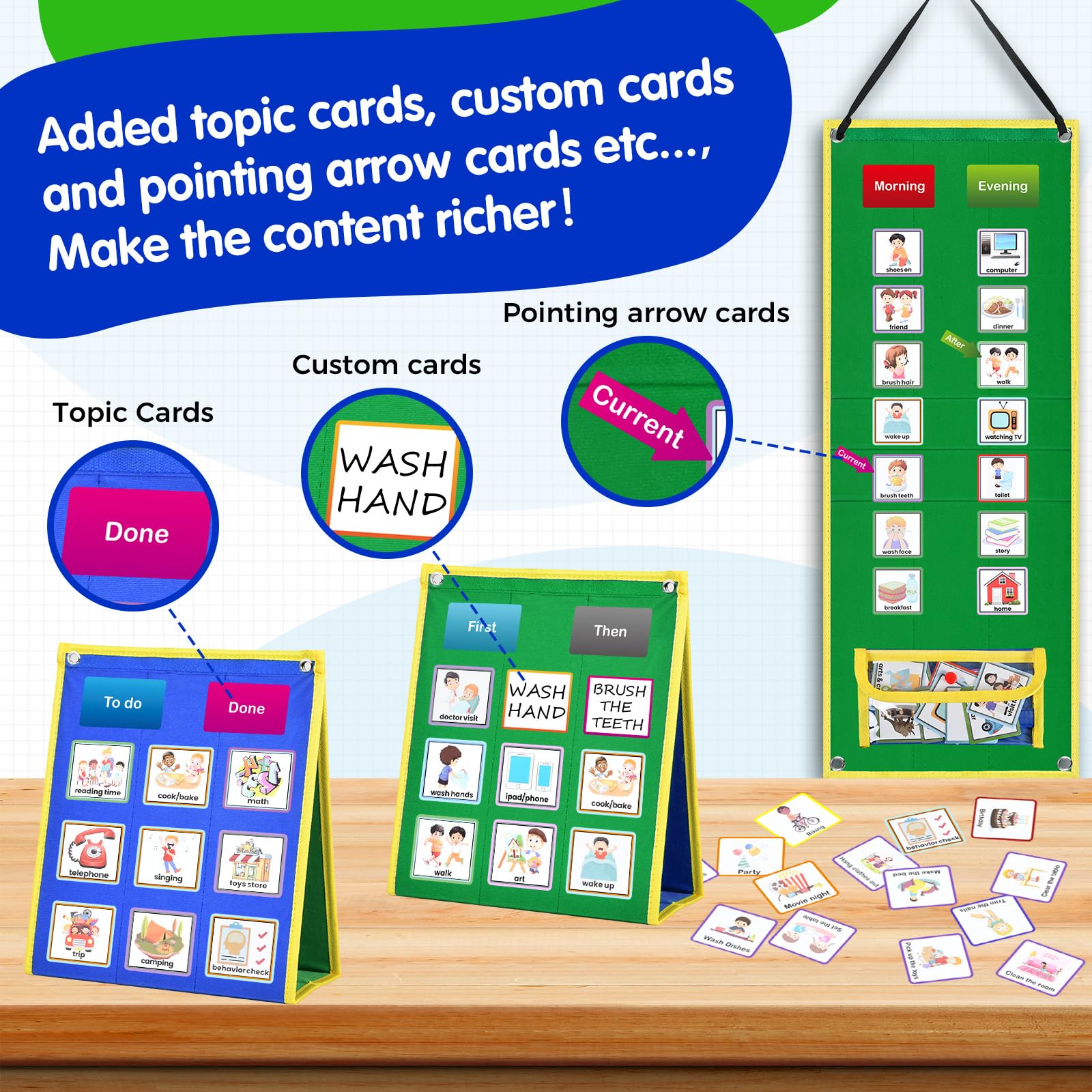 Snapklik.com : KIKIGOAL Kids Visual Schedule Calendar Chart, Double ...