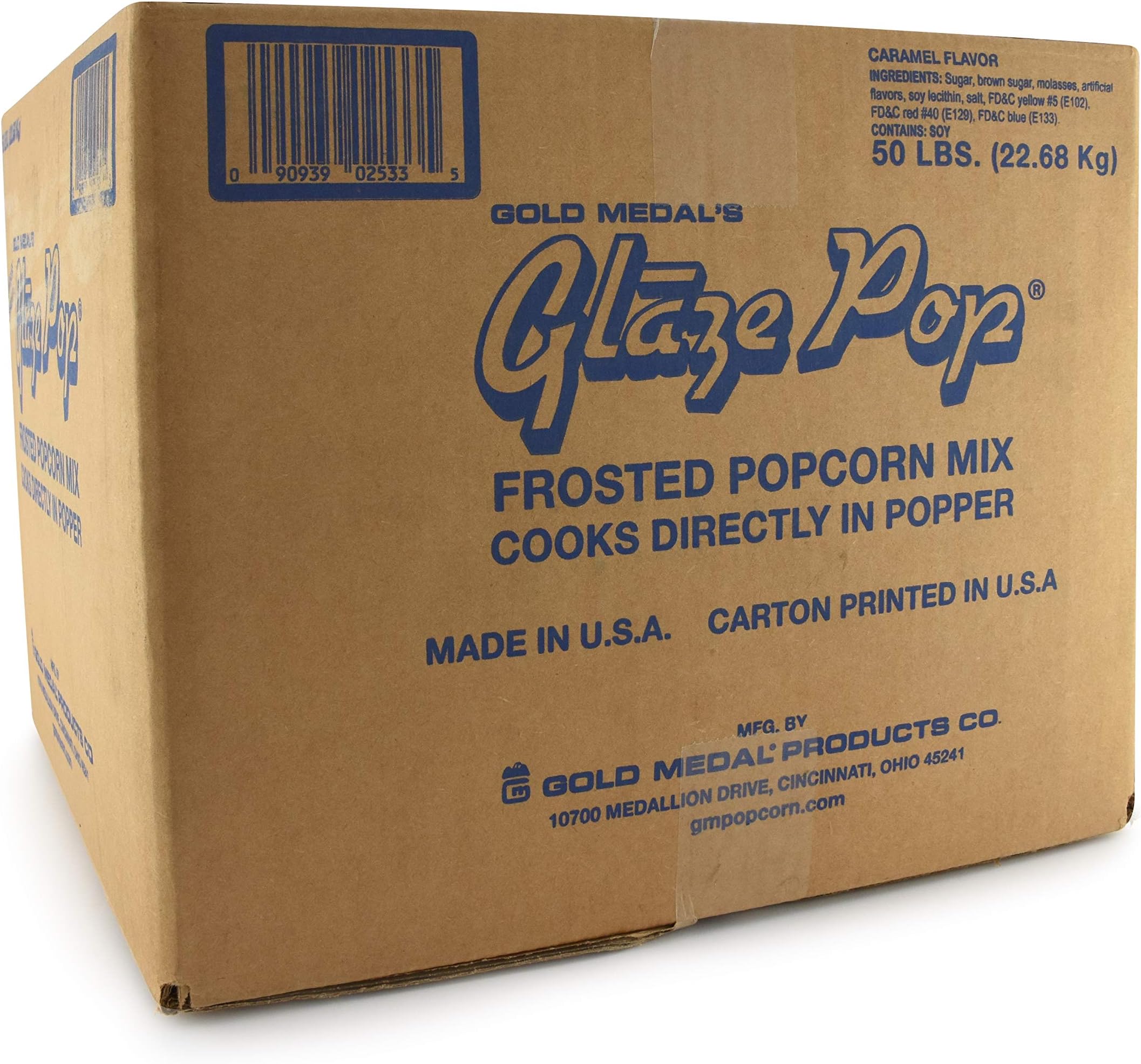 Amazon.com : Gold Medal Caramel Glaze Pop Frosted Popcorn Mix, 50lb ...