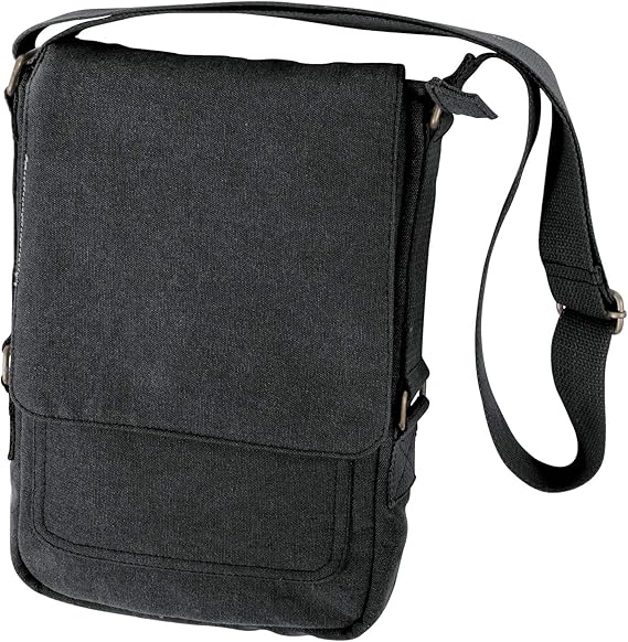 Amazon.com: Rothco Vintage Canvas Tech Bag (Black, One Size) : Clothing ...
