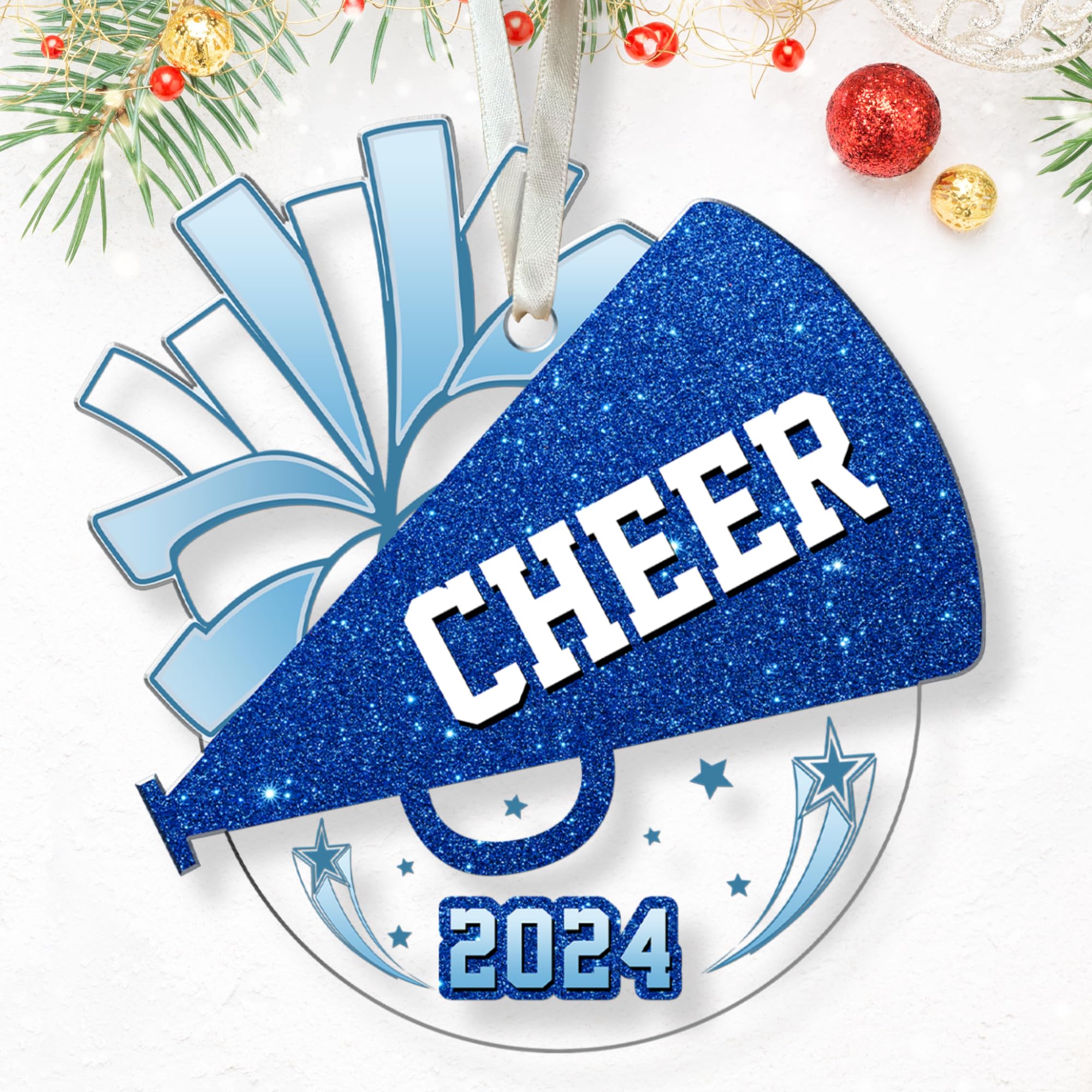 Amazon.com: Cheerleader Christmas Ornament - Cheer Girl Ornament - Gifts for Cheerleading ...