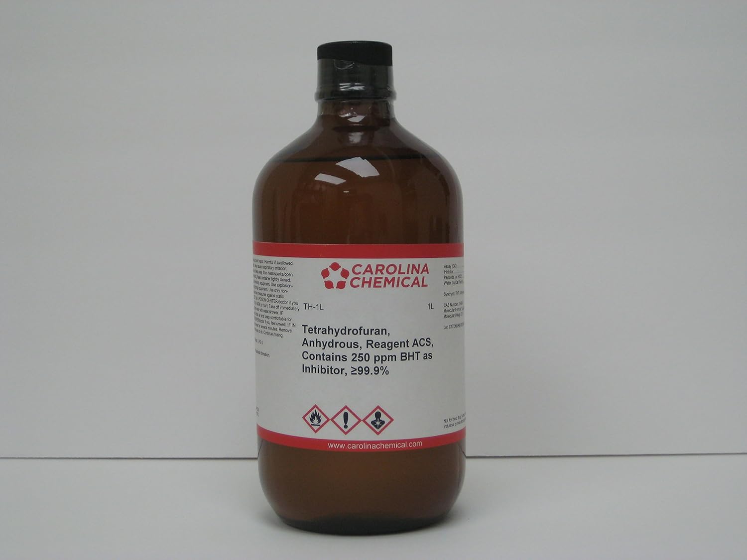 Tetrahydrofuran (THF), Anhydrous, Reagent ACS. ≥99.0%, 1L: Amazon.com ...