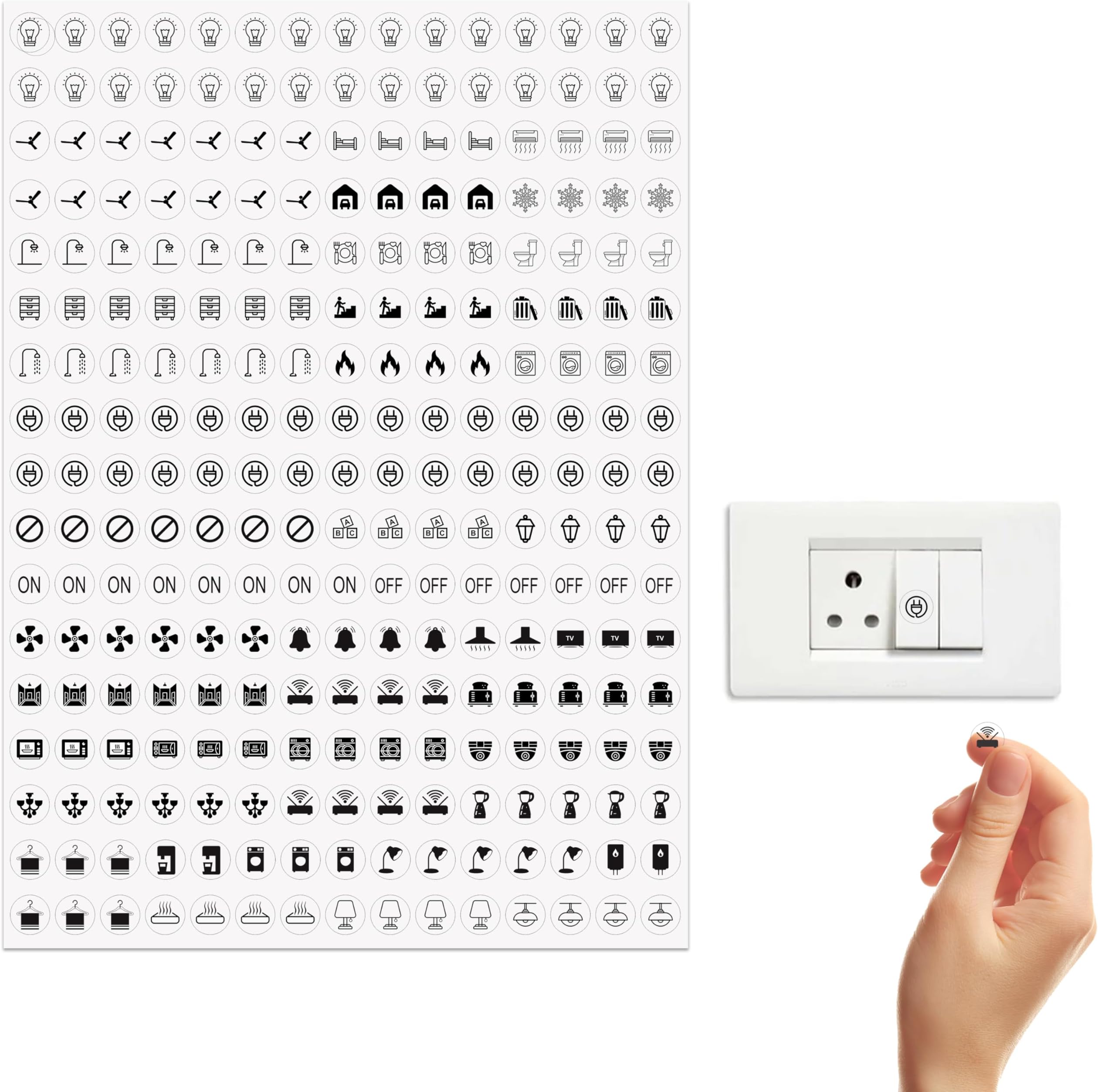 Amazon.com: Rousrie Switch Sticker Labels for Fan Light Controls, 255 ...
