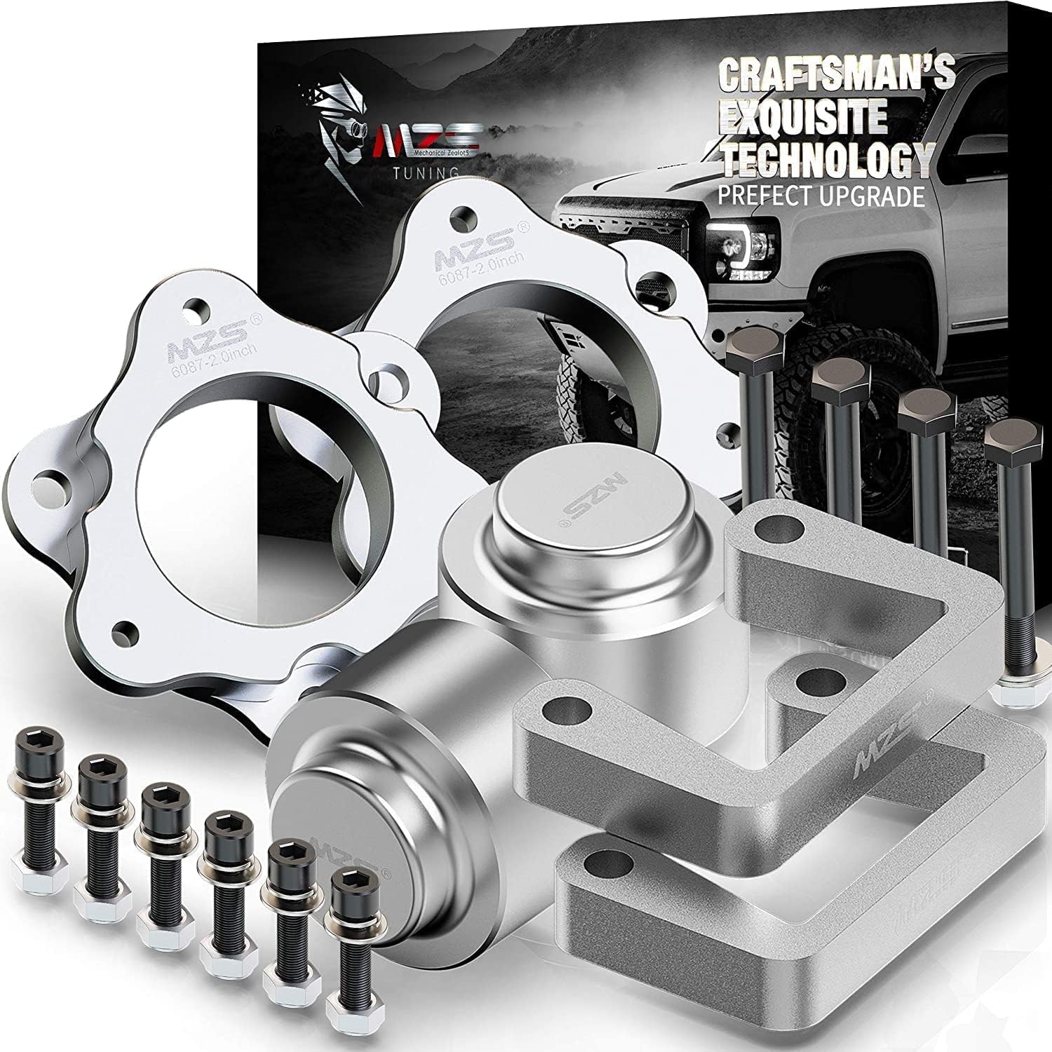 Amazon.com: MZS 2.5" Front Upper and 2" Front Lower + 3" Rear Leveling ...