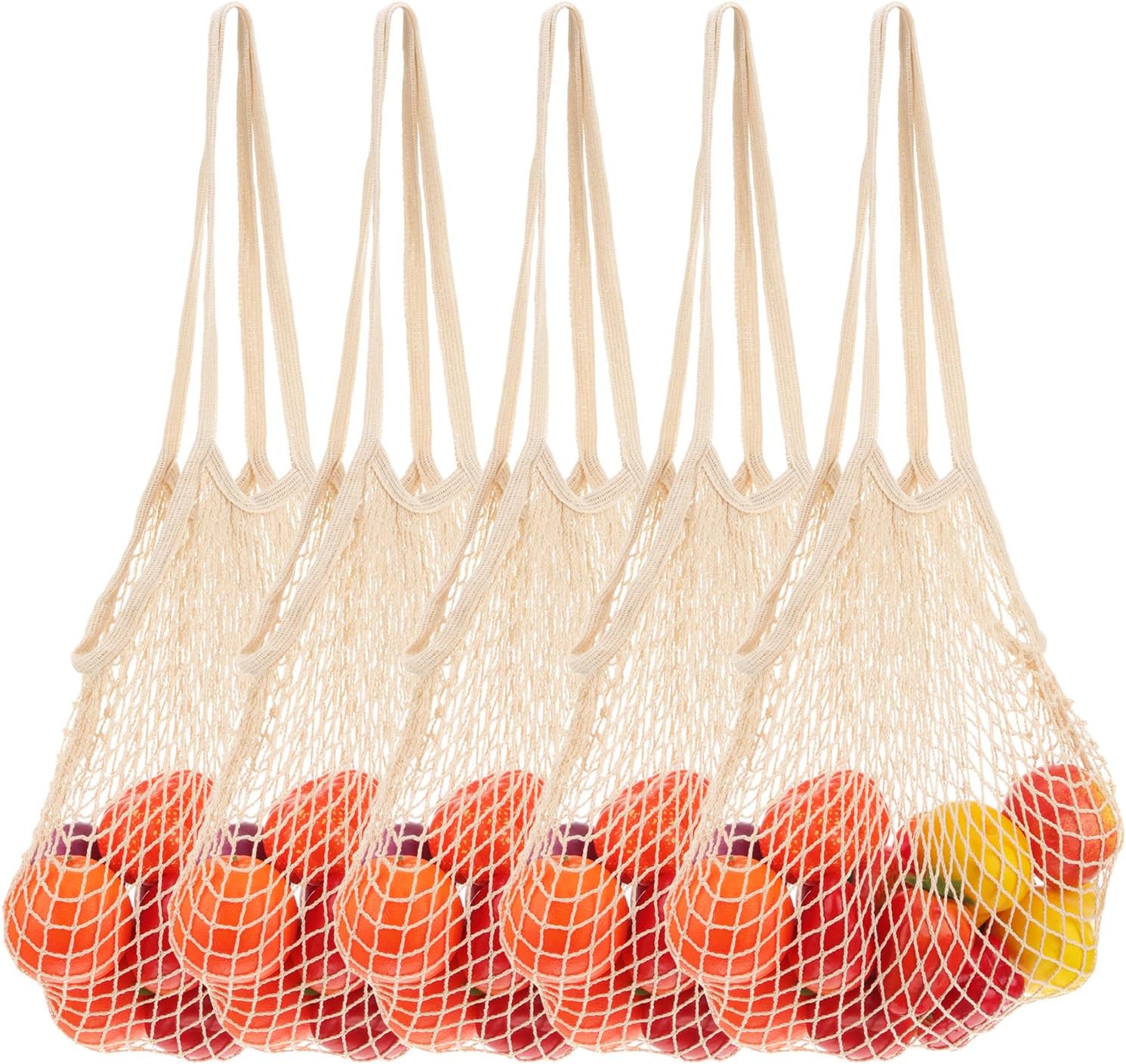 Amazon.com - uxcell 5Pcs Reusable Mesh Produce Storage Bags Washable ...