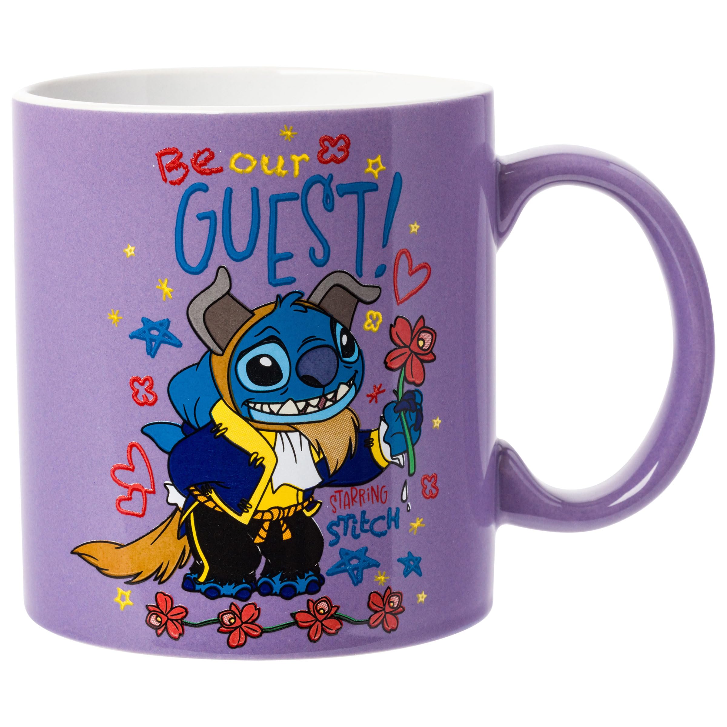 Amazon.com: Silver Buffalo Lilo and Stitch Beast Costume Ceramic Mug ...