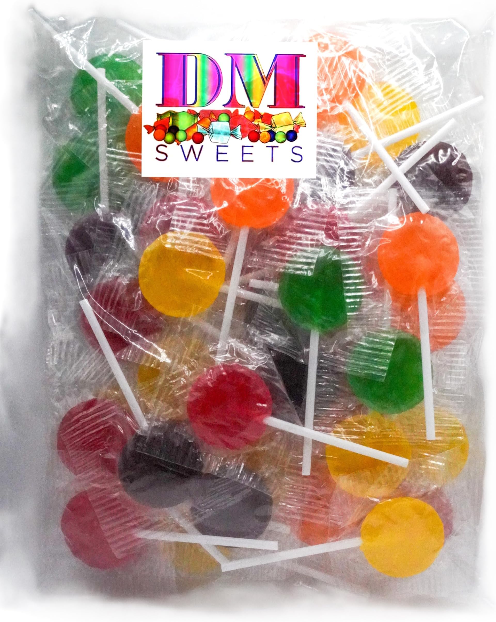 Amazon.com : Assorted Fruit Flavored Rainbow Lollipops - 2 lbs of Fresh ...