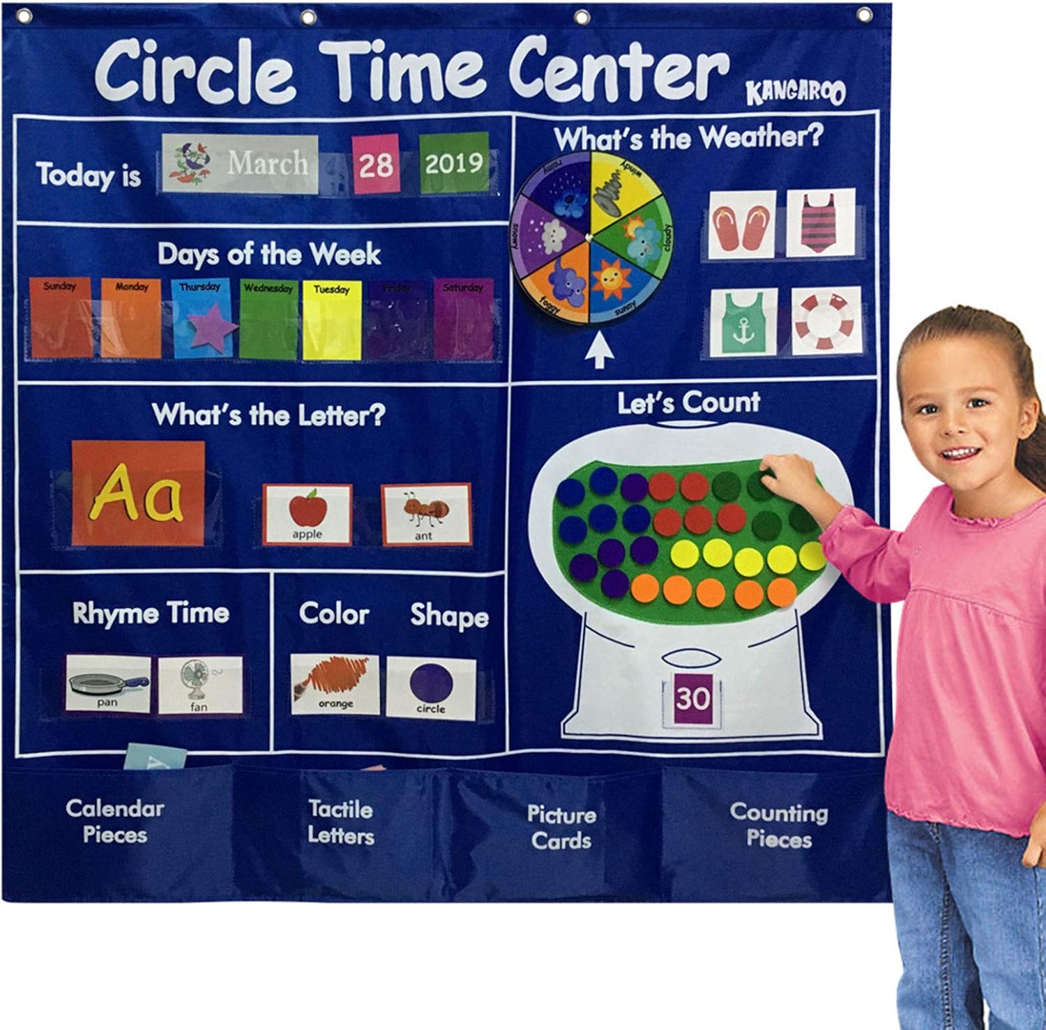 Circle Time Center Pocket Chart Calendar-Circle Time Center Pocket ...