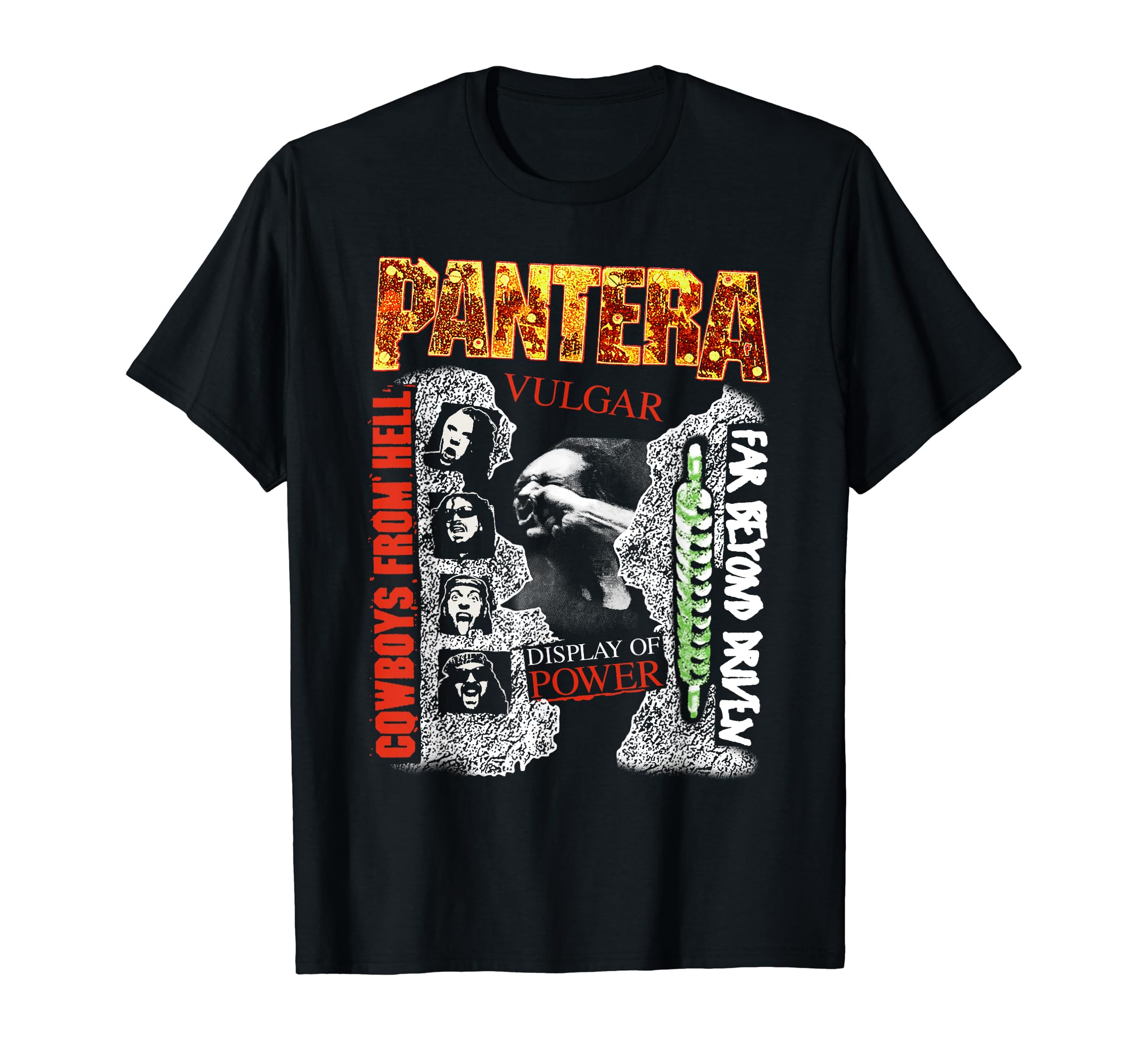 Amazon.com: Pantera Official Album Covers T-Shirt : Clothing, Shoes ...