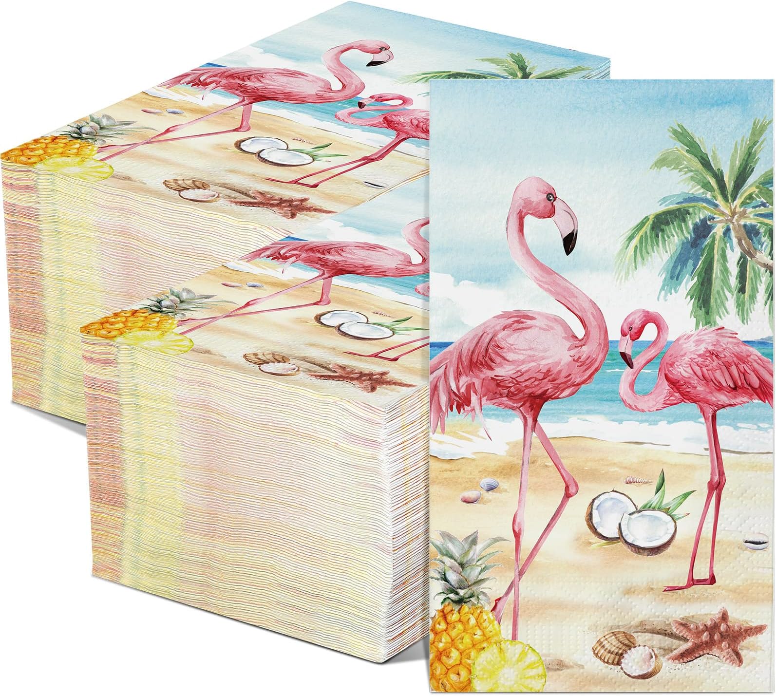 Amazon.com: Lincia 200 Pcs Flamingo Guest Napkins Tropical Summer ...