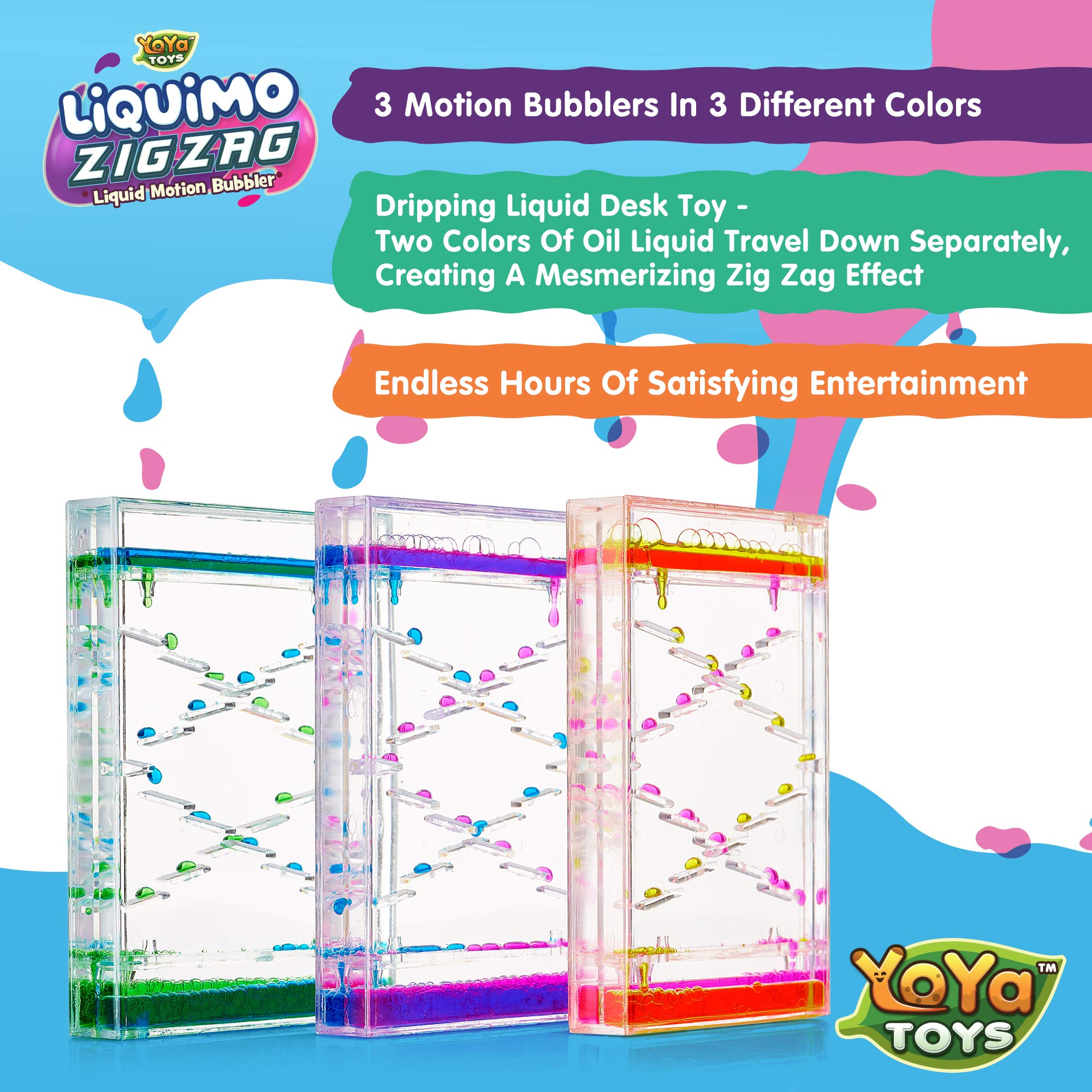 Snapklik.com : YoYa Toys Liquimo Liquid Zig Zag Motion Bubbler For Kids And Adults
