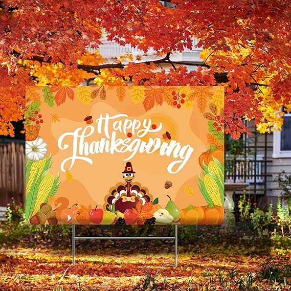 Amazon.com : Thanksgiving Yard Signs, Fall Thanksgiving Yard ...