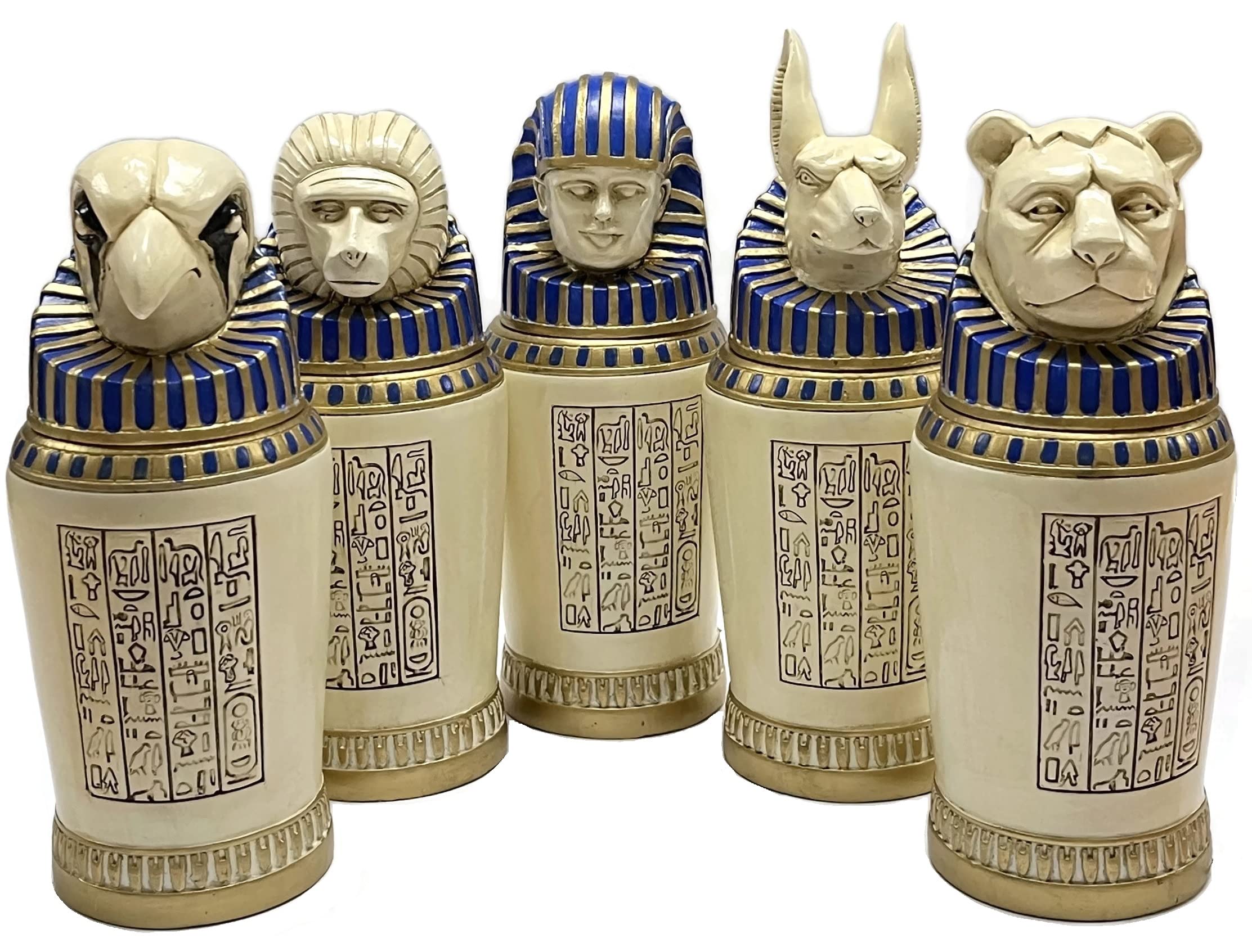 Amazon.com: The Mummy CANOPIC Set of 5 JAR Brendan Fraser Prop Replica ...