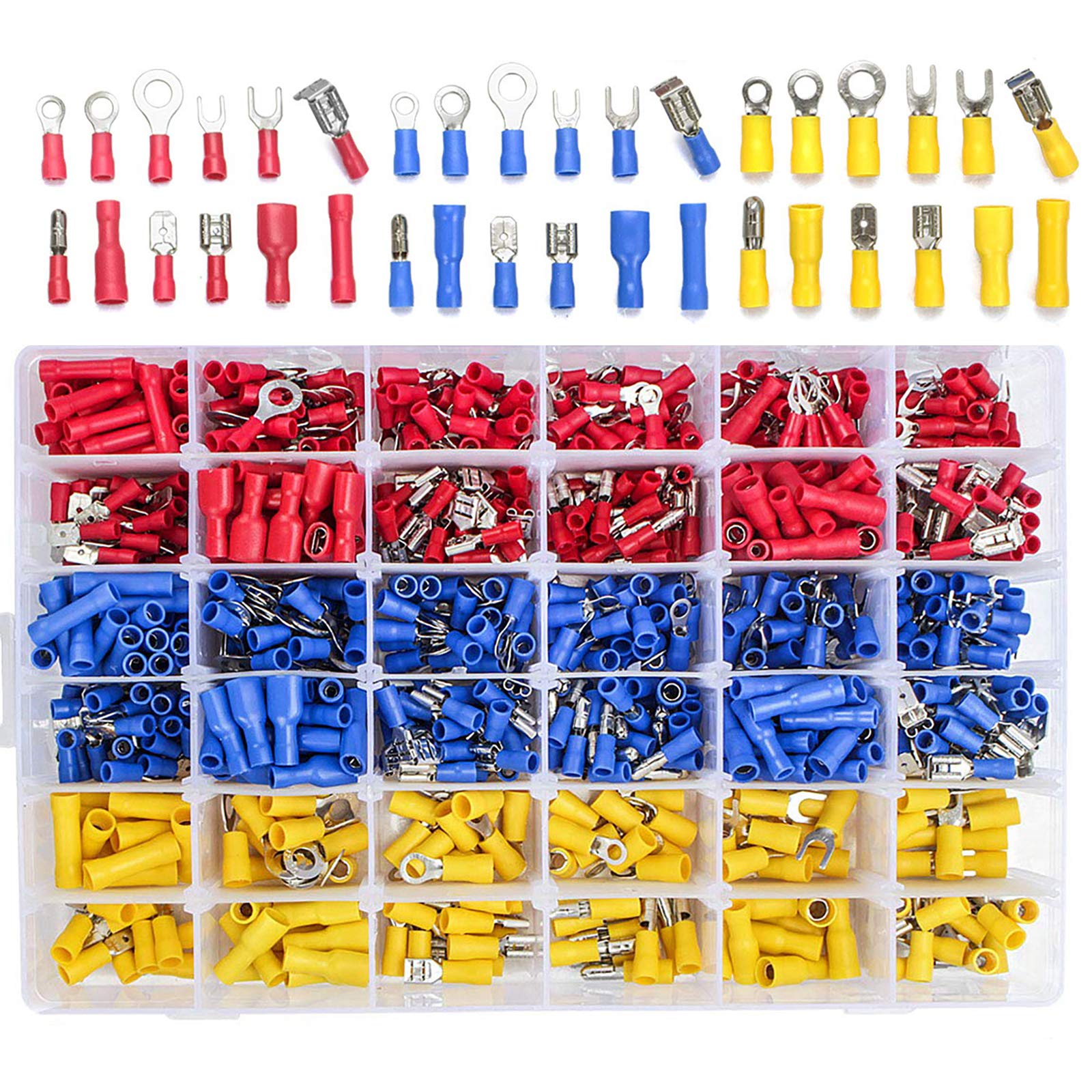 Buy 560PCS Electrical Wire Connectors Qibaok Insulated Wire Crimp ...