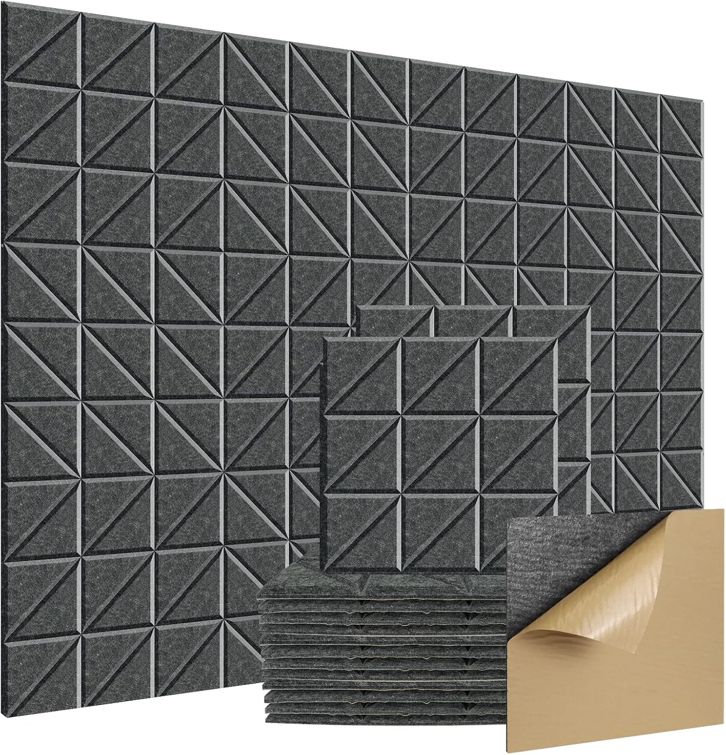 Amazon.com: SHJADE 12 Pcs Acoustic Panels, Square Sound Proof Padding ...