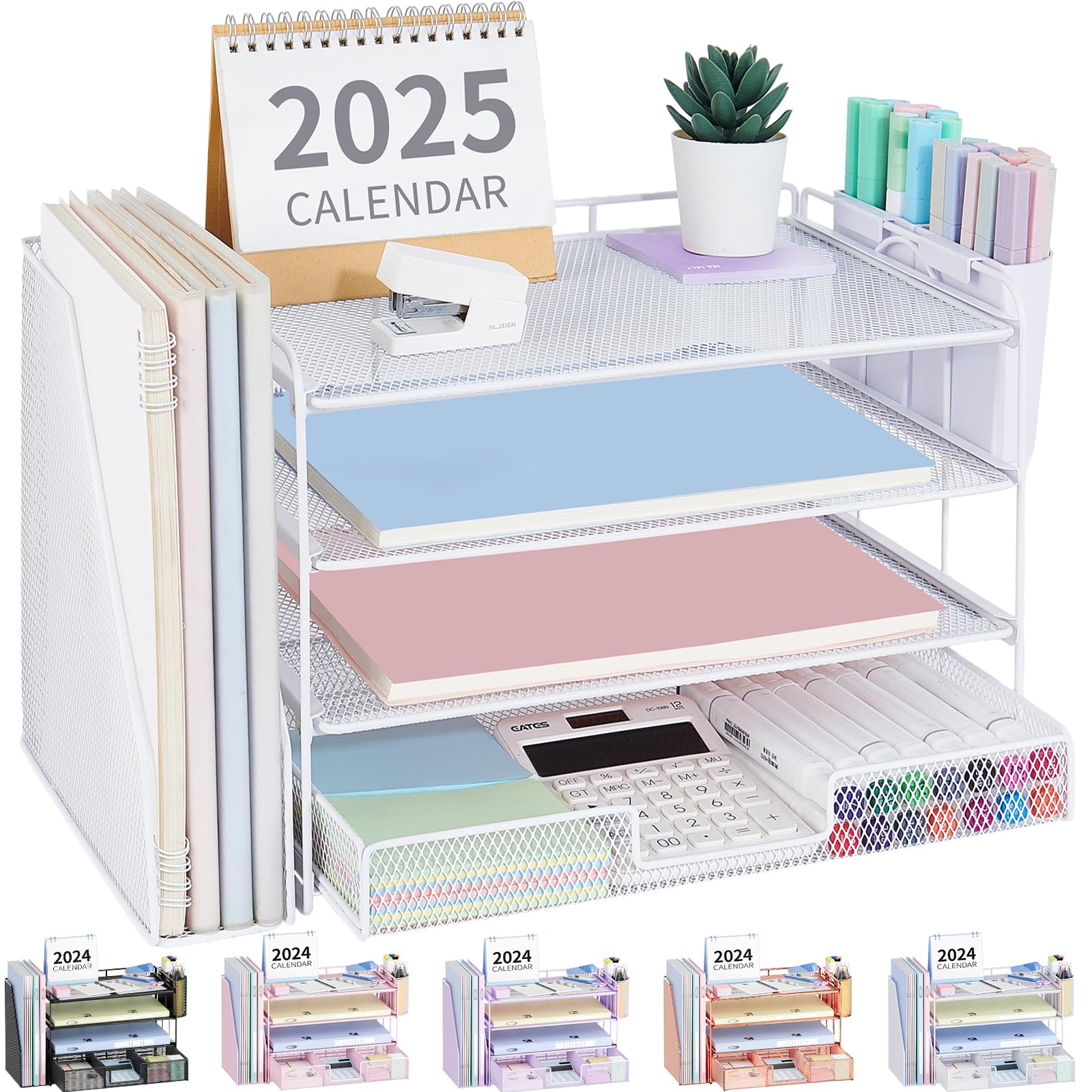 Snapklik.com : OPNICE Desk Organizer, 4-Tier Desktop File Organizer