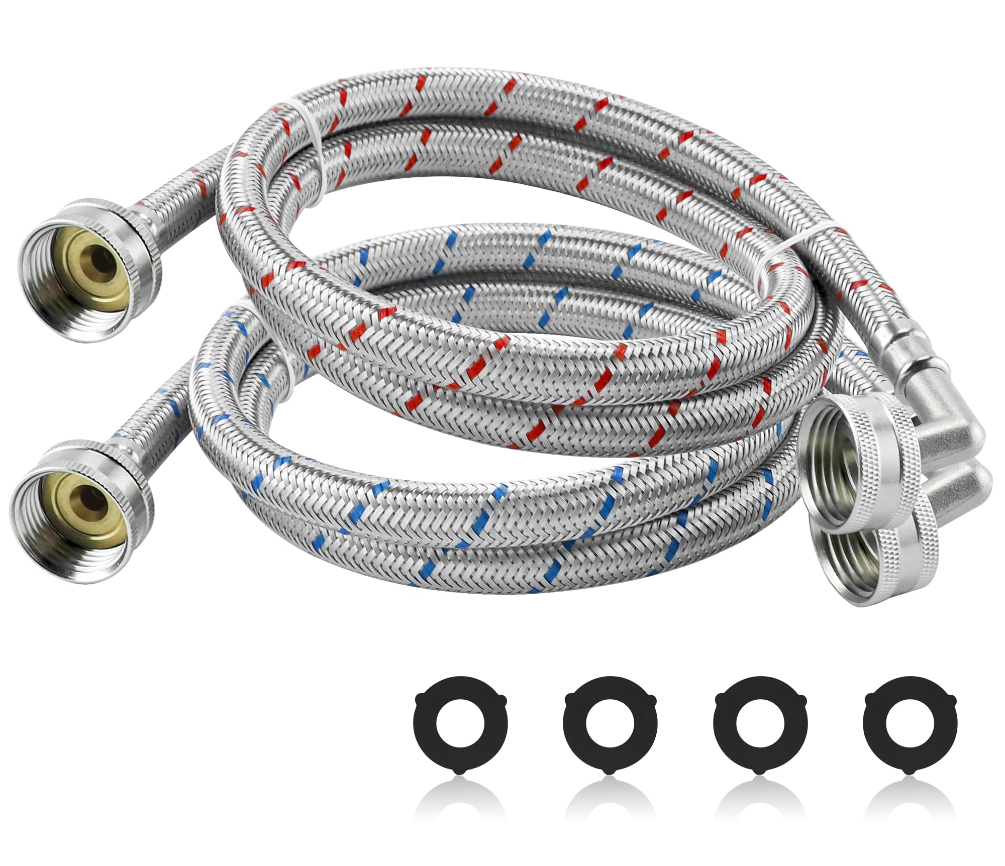 Amazon.com: AMI PARTS 4ft Premium Burst-Proof Stainless Steel Washing ...