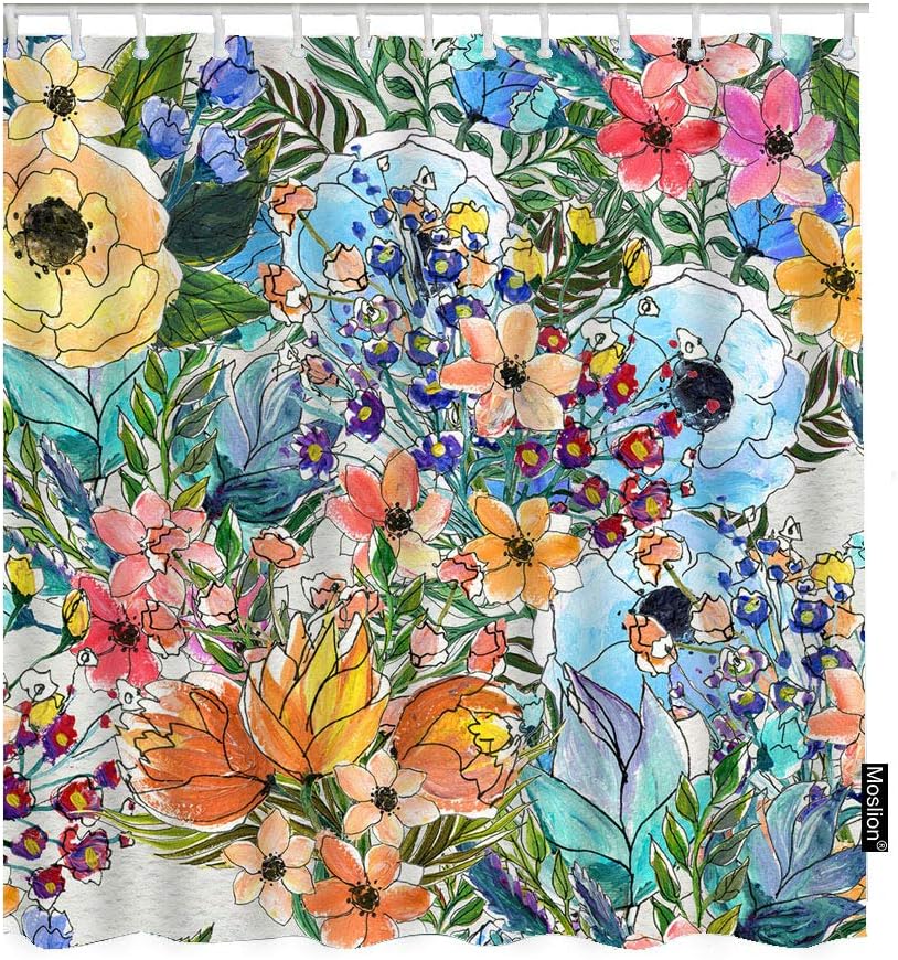 Amazon.com: Bettlaty Ink Dizzy Shower Curtain with Watercolor Gradient ...