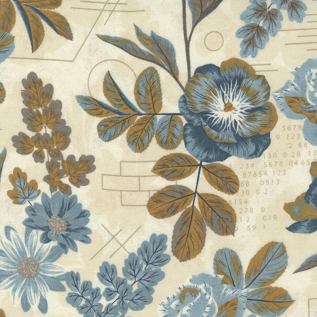 Amazon.com: Moda Basic Grey Decorum Grace Quilt Fabric Style 30680/11 Ecru