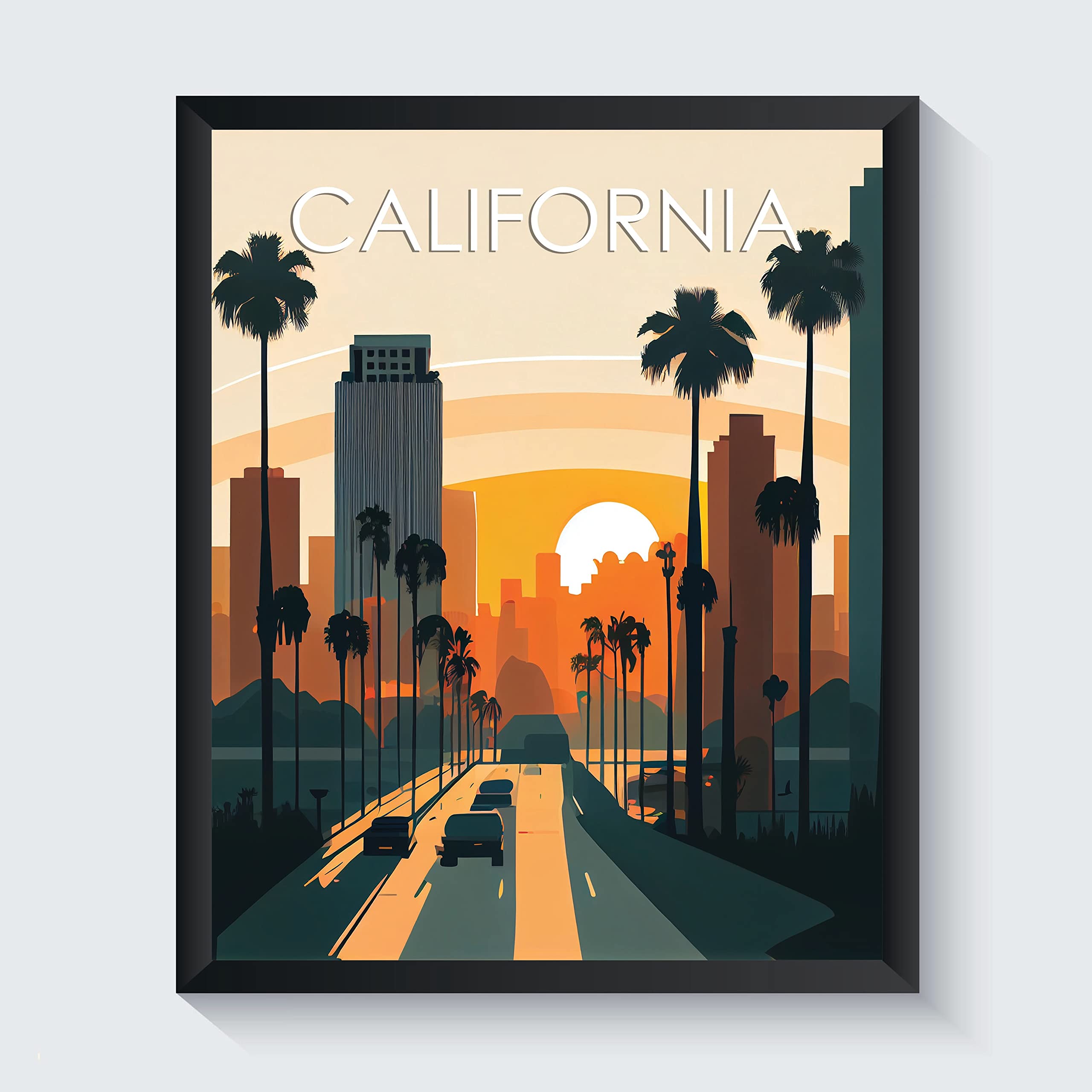 Amazon.com: California Art Print, California Poster Wall art Decor ...