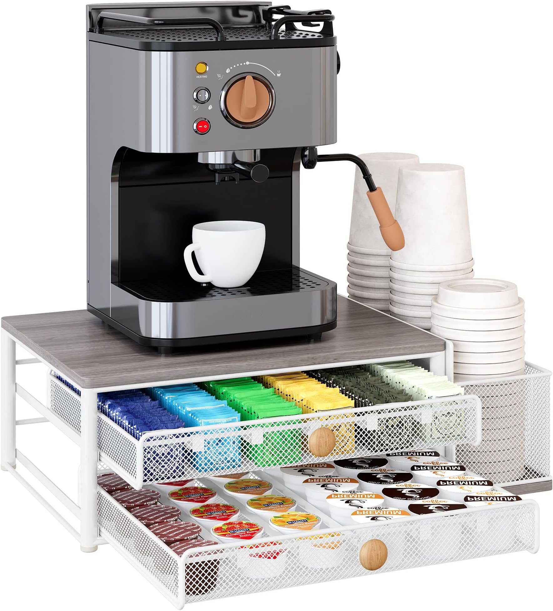 Amazon.com: TQVAI K Cup Holder - 60 Capsule Capacity Pull Out Coffee ...