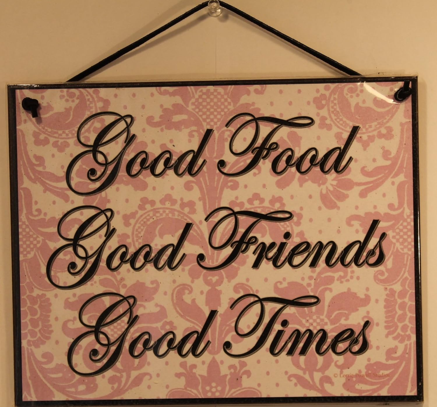 Amazon.com: Egbert's Treasures Black and Pink Sign Saying, Good Food ...