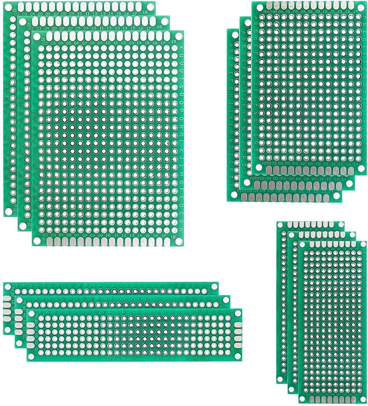 Brightassistant Placa PCB de Doble Cara de 12 Piezas, PCB Universal PCB ...