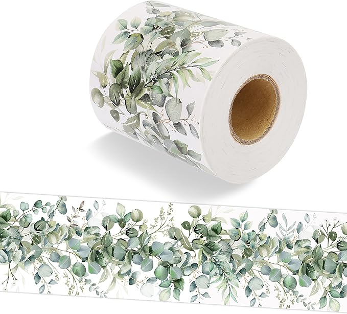 Amazon.com: Lucleag 49.2Ft Eucalyptus Bulletin Board Border, Self ...